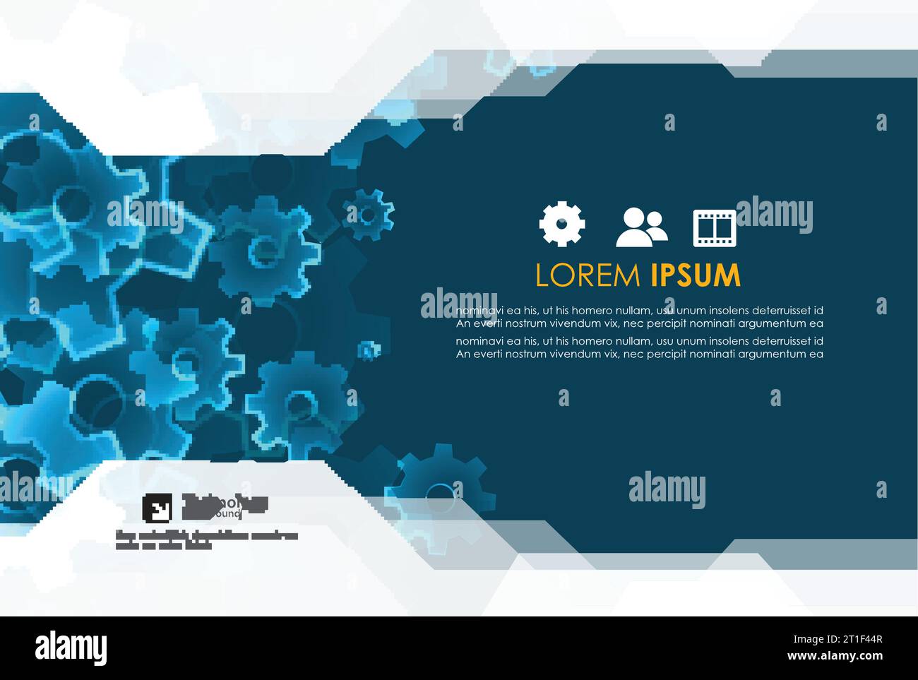 Brochure design template. Gear technology background Stock Vector Image ...