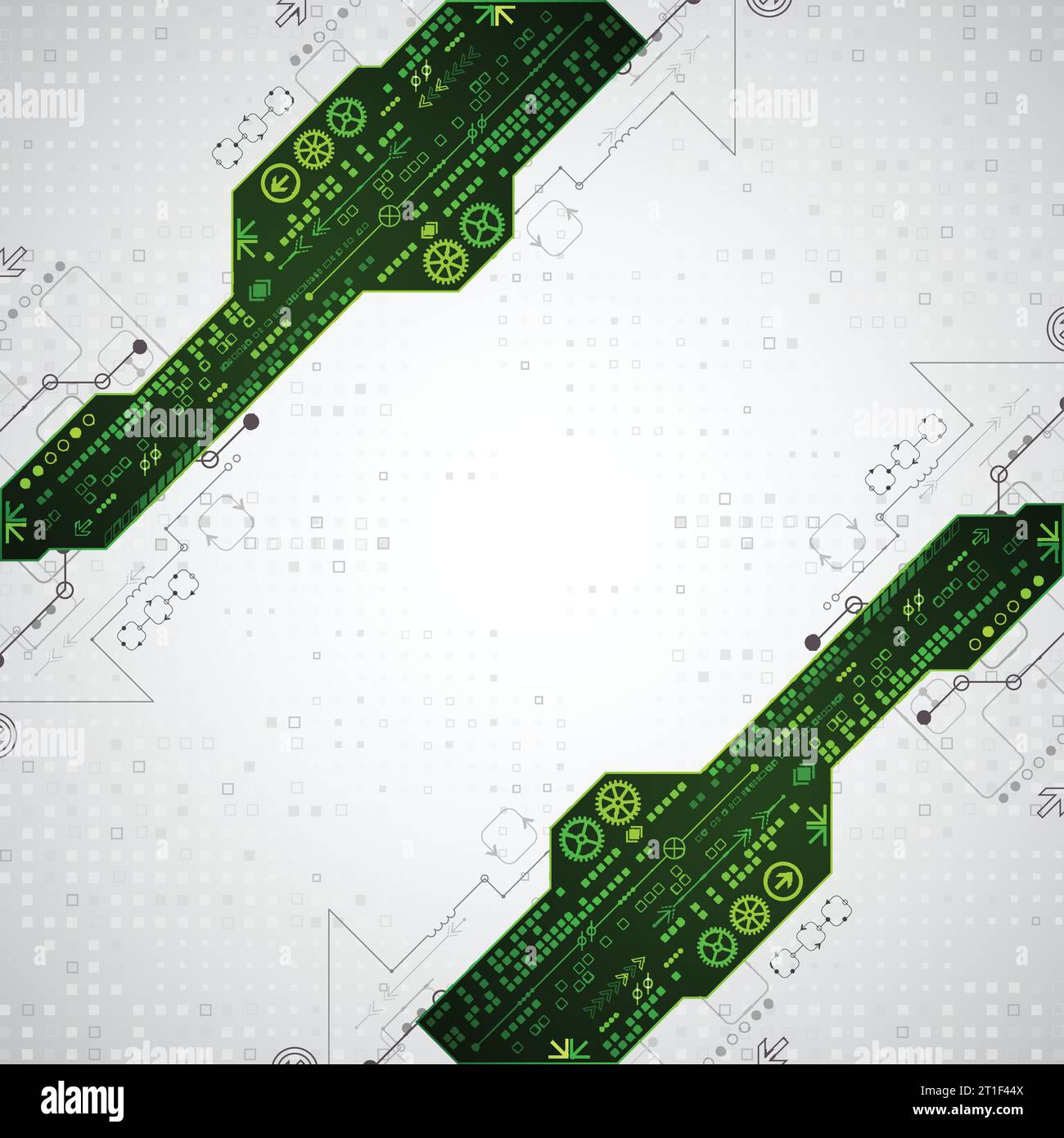 Abstract background with green technological elements. Technology ...