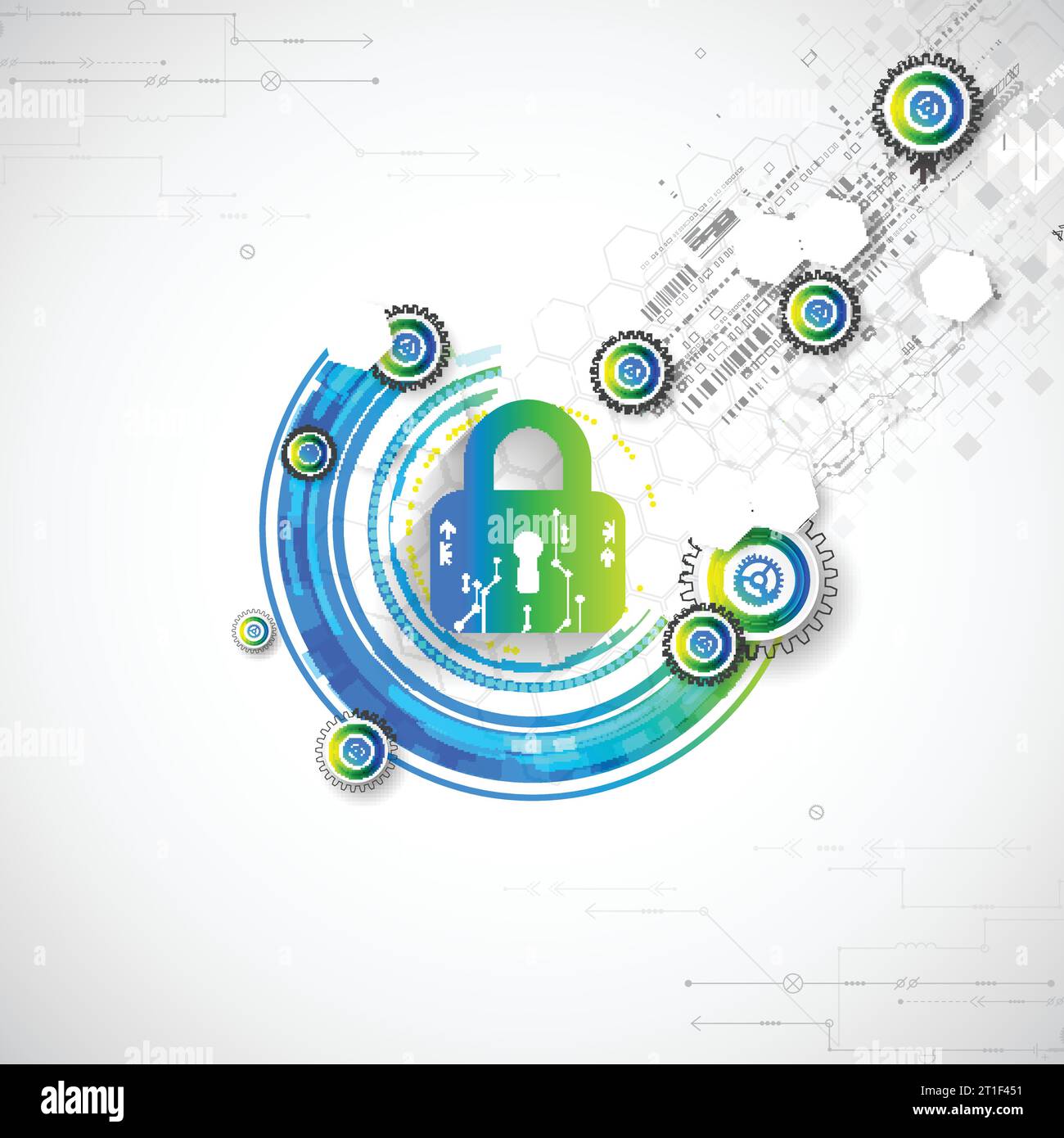 Protection concept. Security mechanism, system privacy. Digital ...