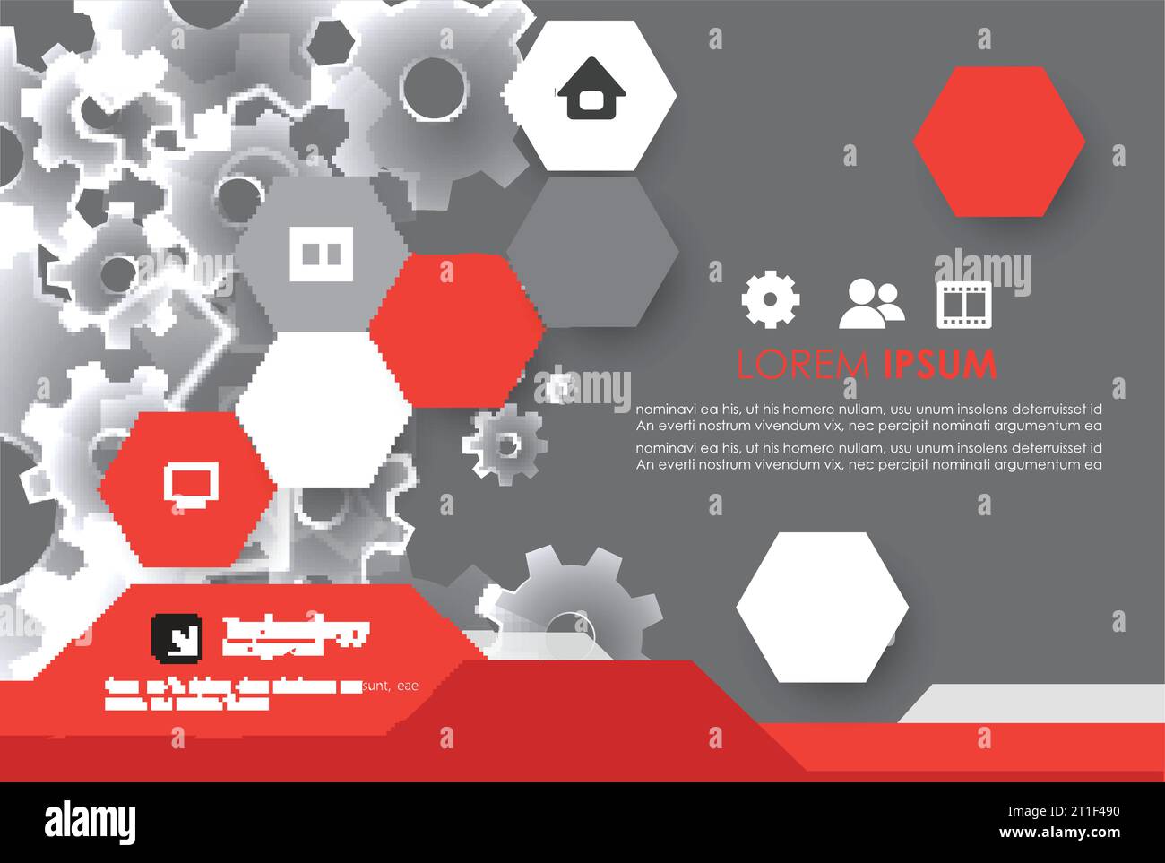 Mechanical gear background template Stock Vector Images - Alamy