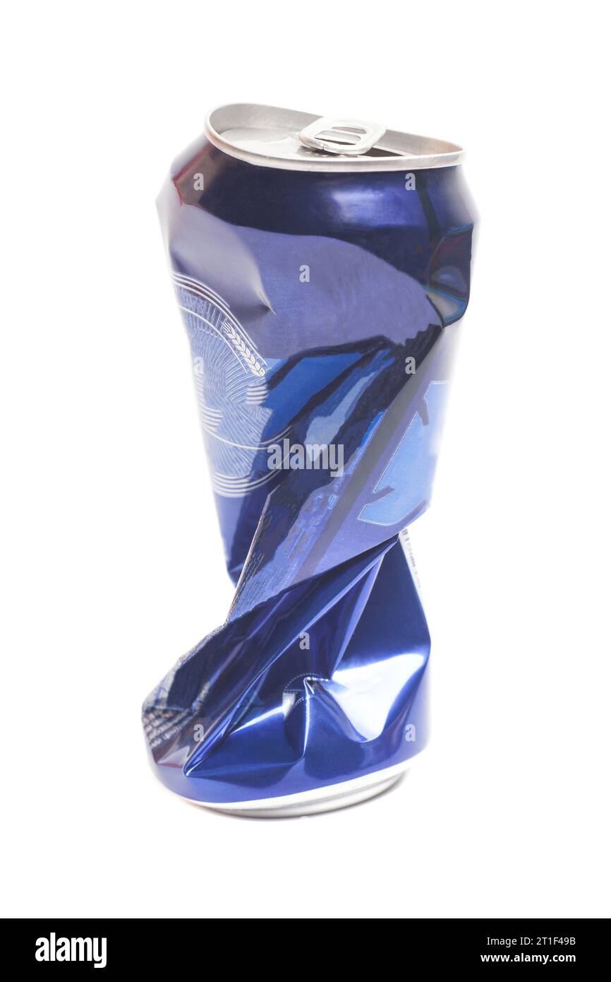 Crushed coke can Cut Out Stock Images & Pictures - Alamy
