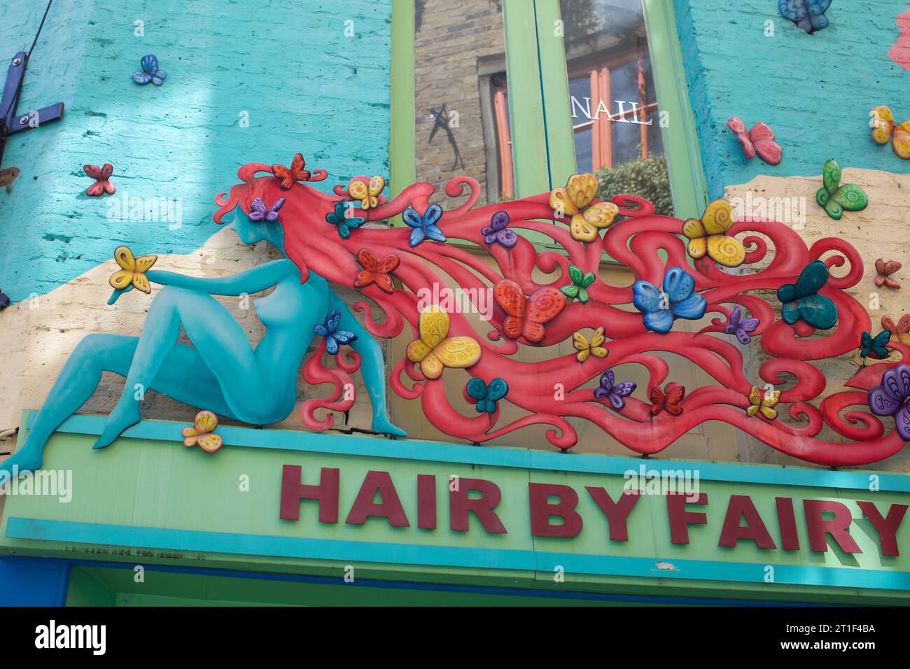 Hair by Fairy sign, Neals Yard, Covent Garden, London, UK Stock Photo ...