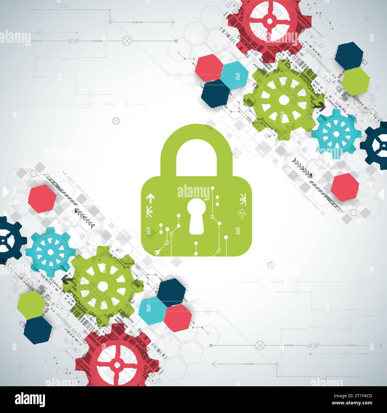 Protection concept. Security mechanism, system privacy. Digital ...