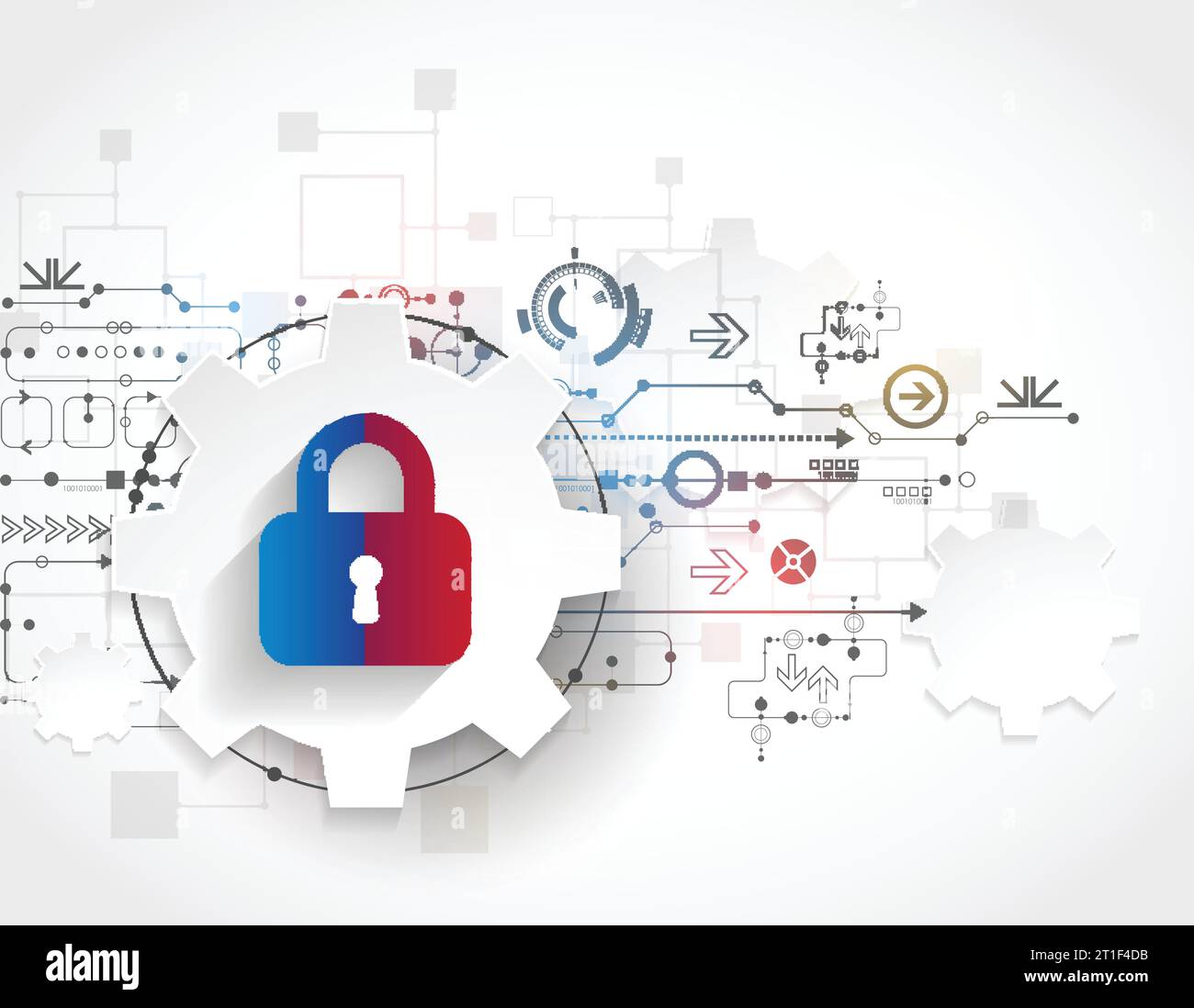 Protection concept. Protect mechanism, system privacy. Vector ...