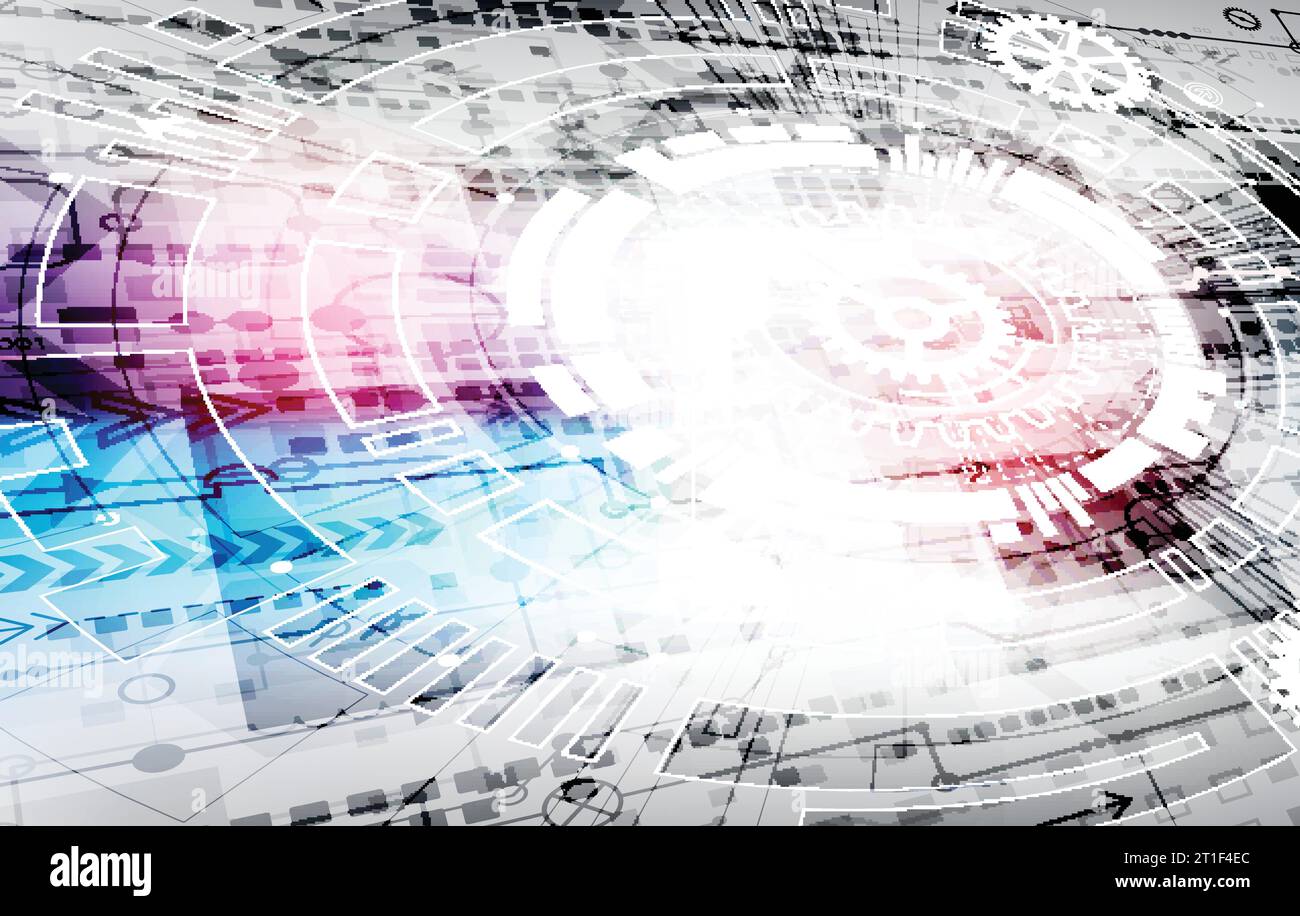 Abstract color digital communication technology background. Vector ...