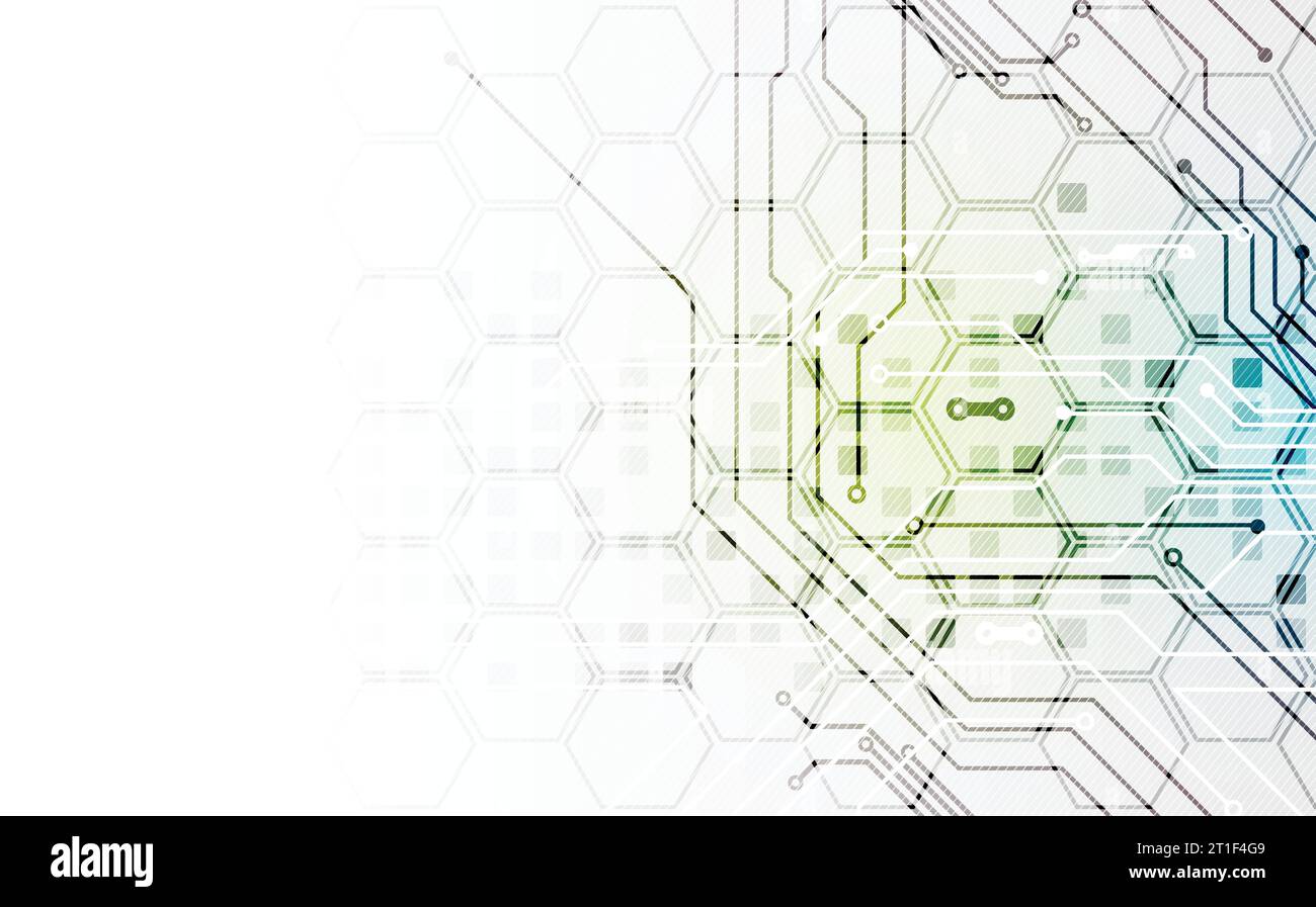 Vector illustration, Hi-tech digital technology and engineering theme ...