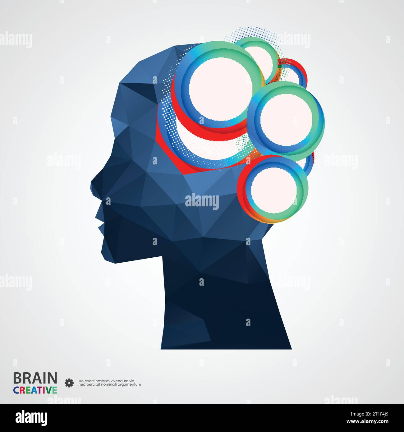 Creative concept of the human head. Vector illustration Stock Vector ...