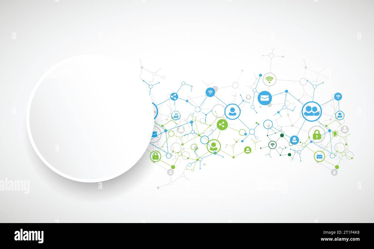 Social media vector background. Network concept Stock Vector Image ...