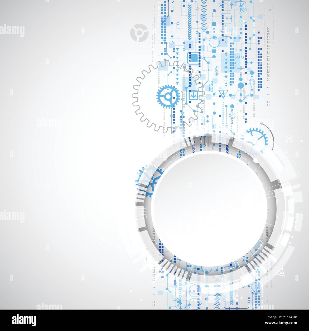 Abstract background with various technological elements. Vertical ...