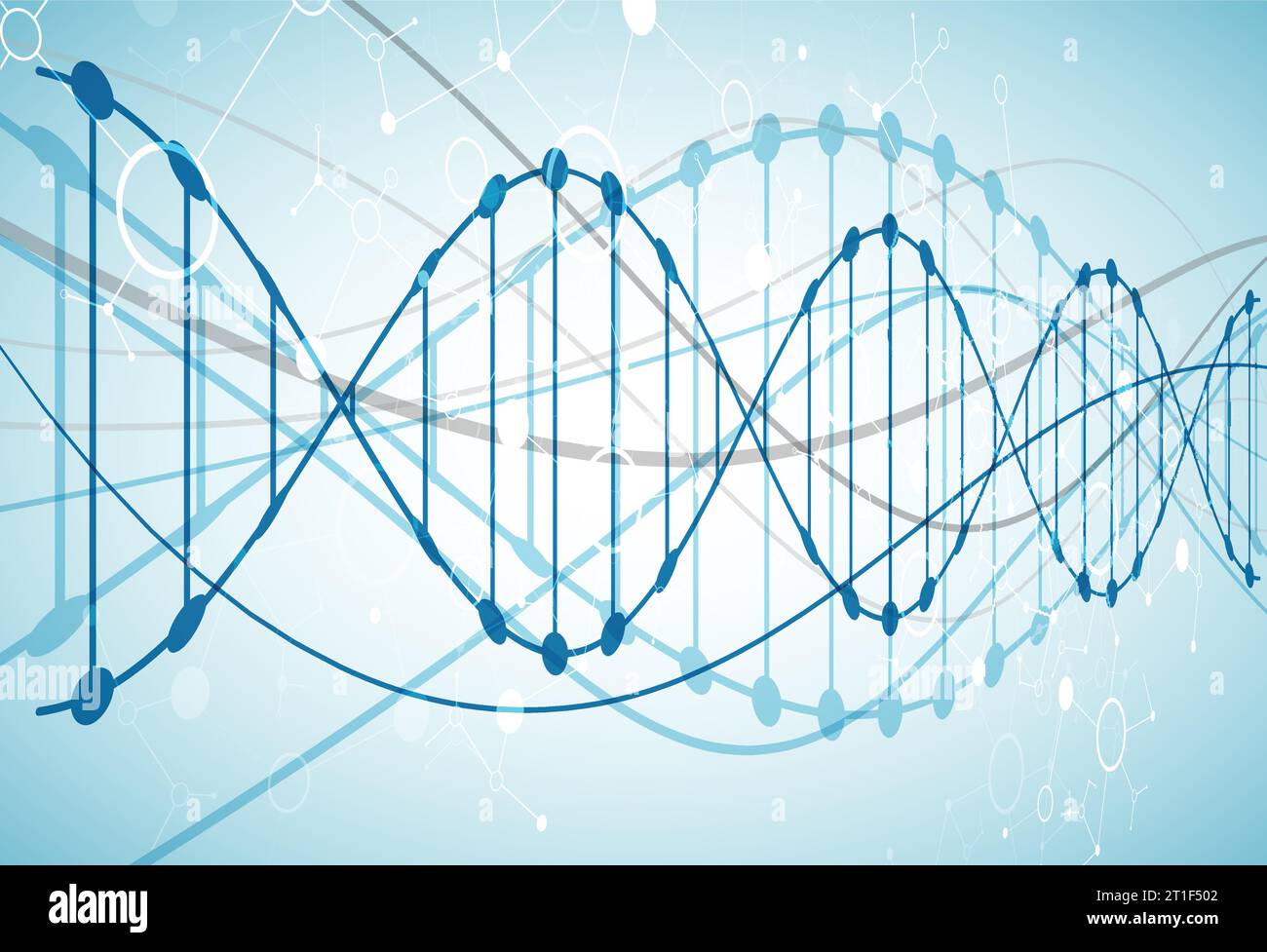 Science template, wallpaper or banner with a DNA molecules. Vector ...