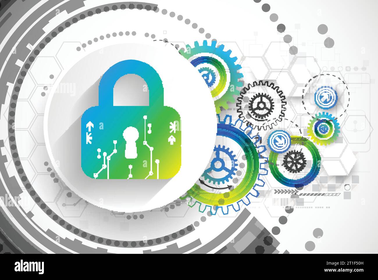 Protection concept. Protect mechanism, system privacy. Vector ...