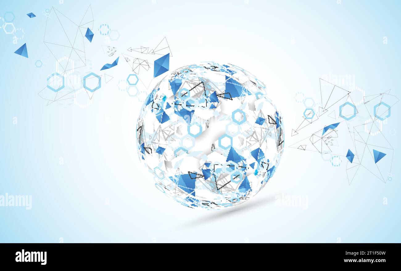 Abstract technology sphere background. Global network consept. Vector Stock Vector Image & Art ...