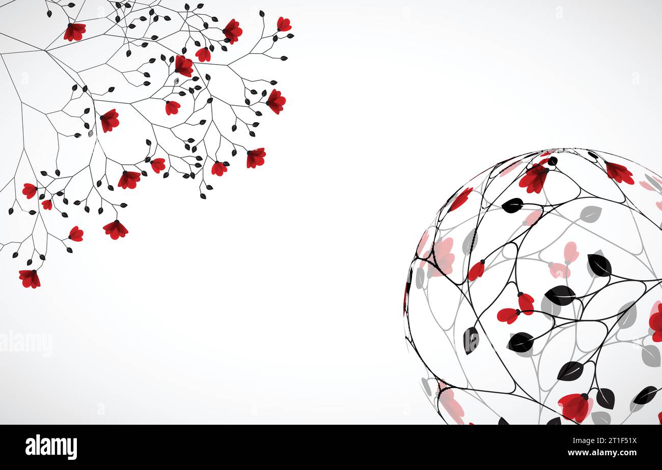 Concept background gardening flowers Stock Vector Images - Alamy