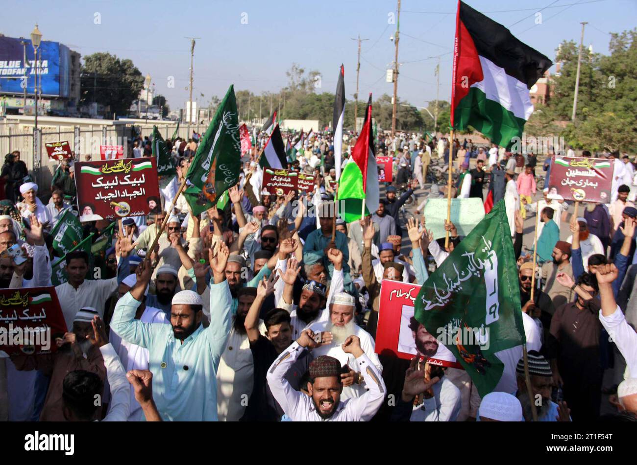 Activists of Tehreek-e-Labbaik (TLP) are holding protest rally against ...