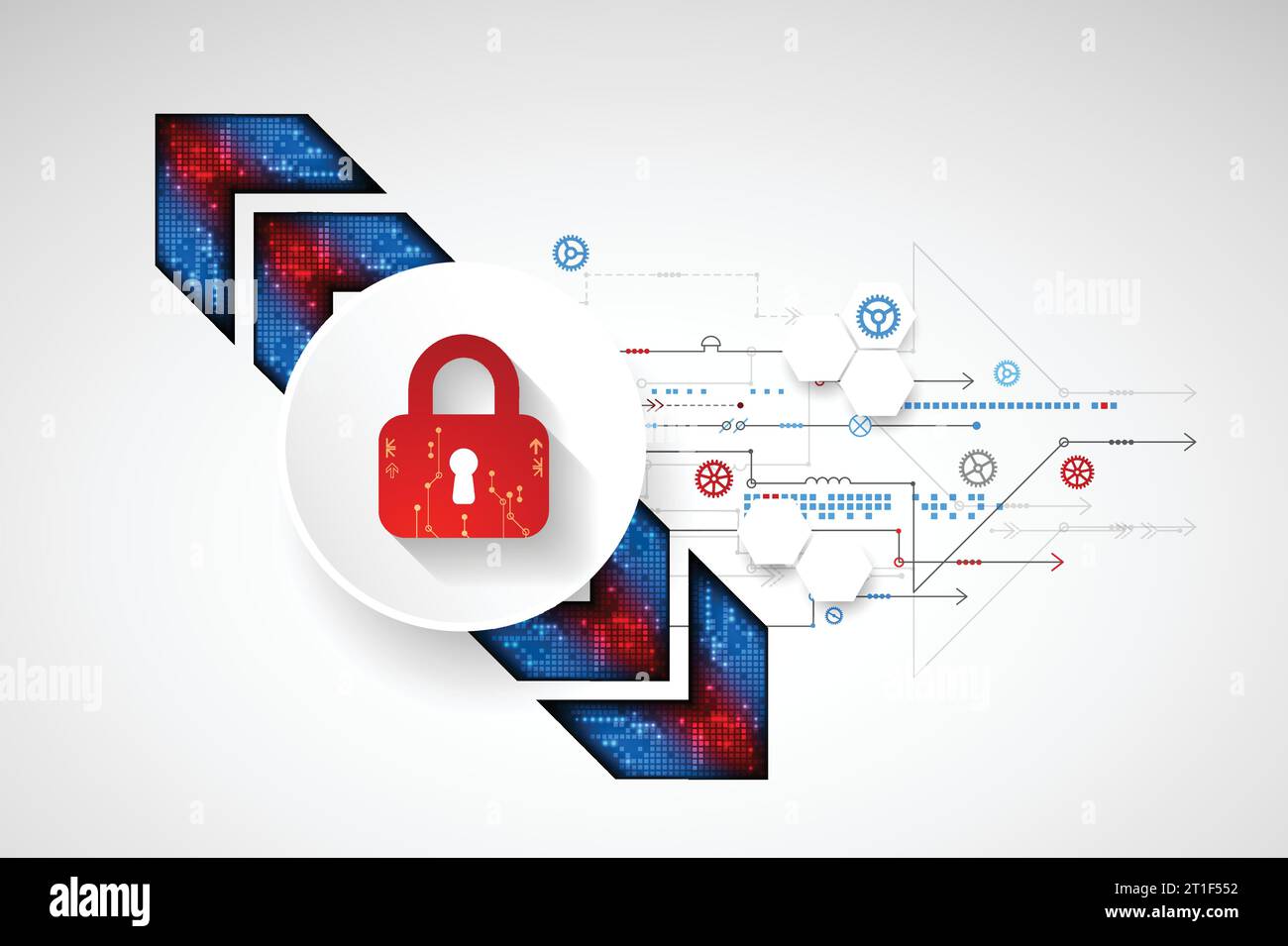 Protection concept. Protect mechanism, system privacy. Vector ...