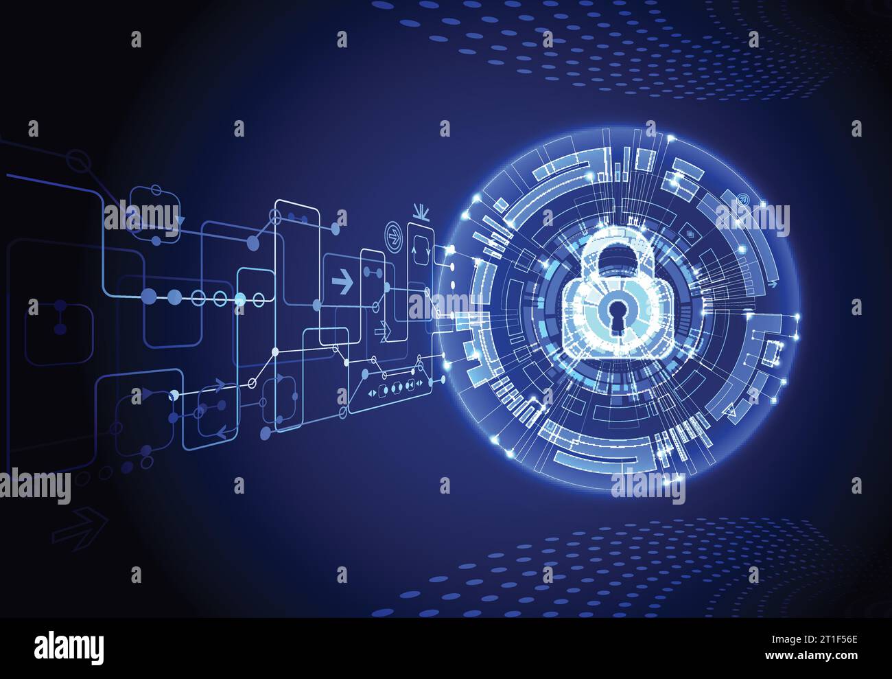 Protection concept. Protect mechanism, system privacy. Vector ...