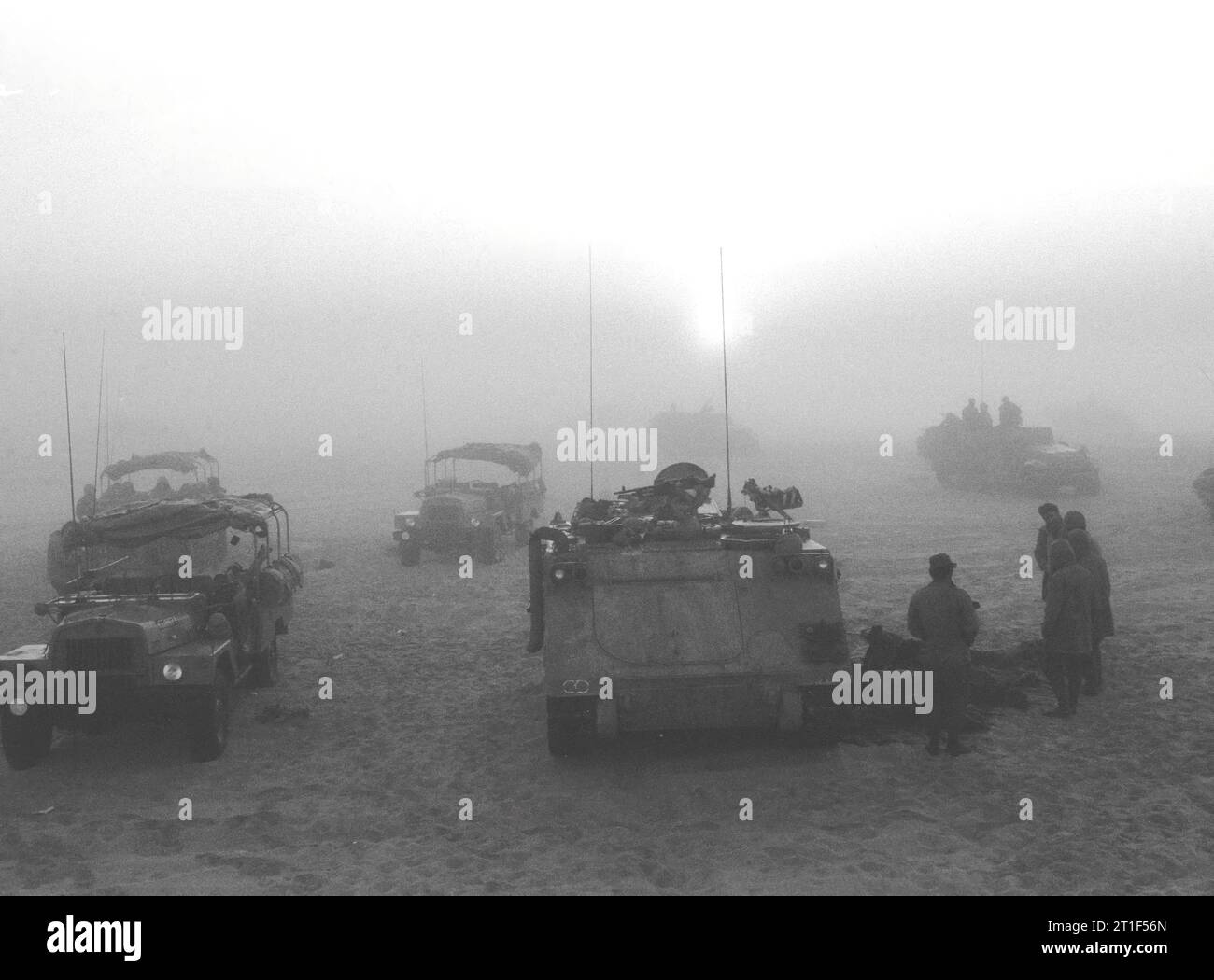 YOM KIPPUR WAR. DAWN RISING NEAR AN ARMY UNIT IN SOUTHERN SINAI. IDF ...