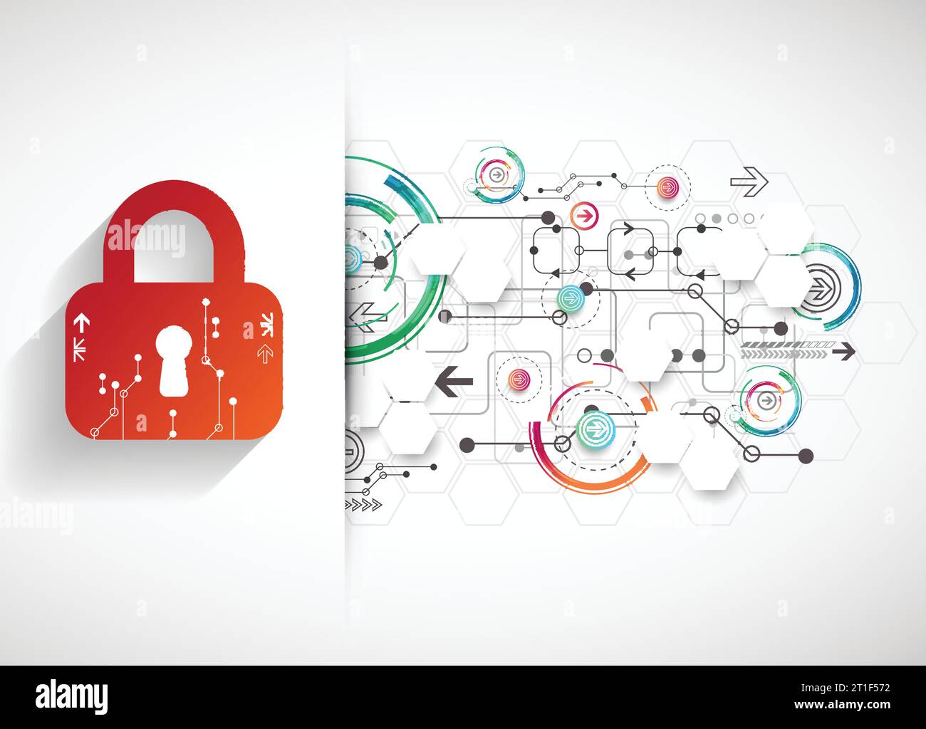 Protection background. Technology security, encode and decrypt, techno scheme, vector ...