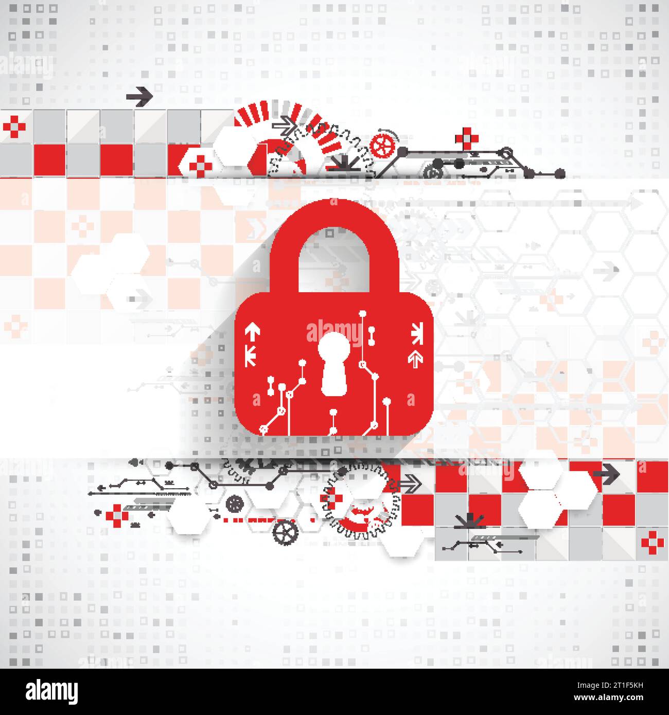 Red protection background. Technology security, encode and decrypt ...