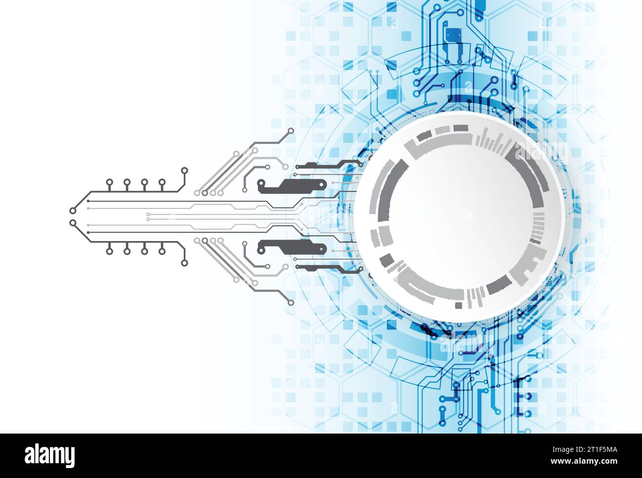 Vector illustration, Hi-tech digital technology and engineering theme ...