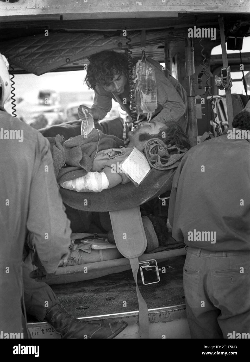 YOM KIPPUR WAR. IN THE PHOTO, A WOUNDED IDF SOLDIER BOARDING A ...