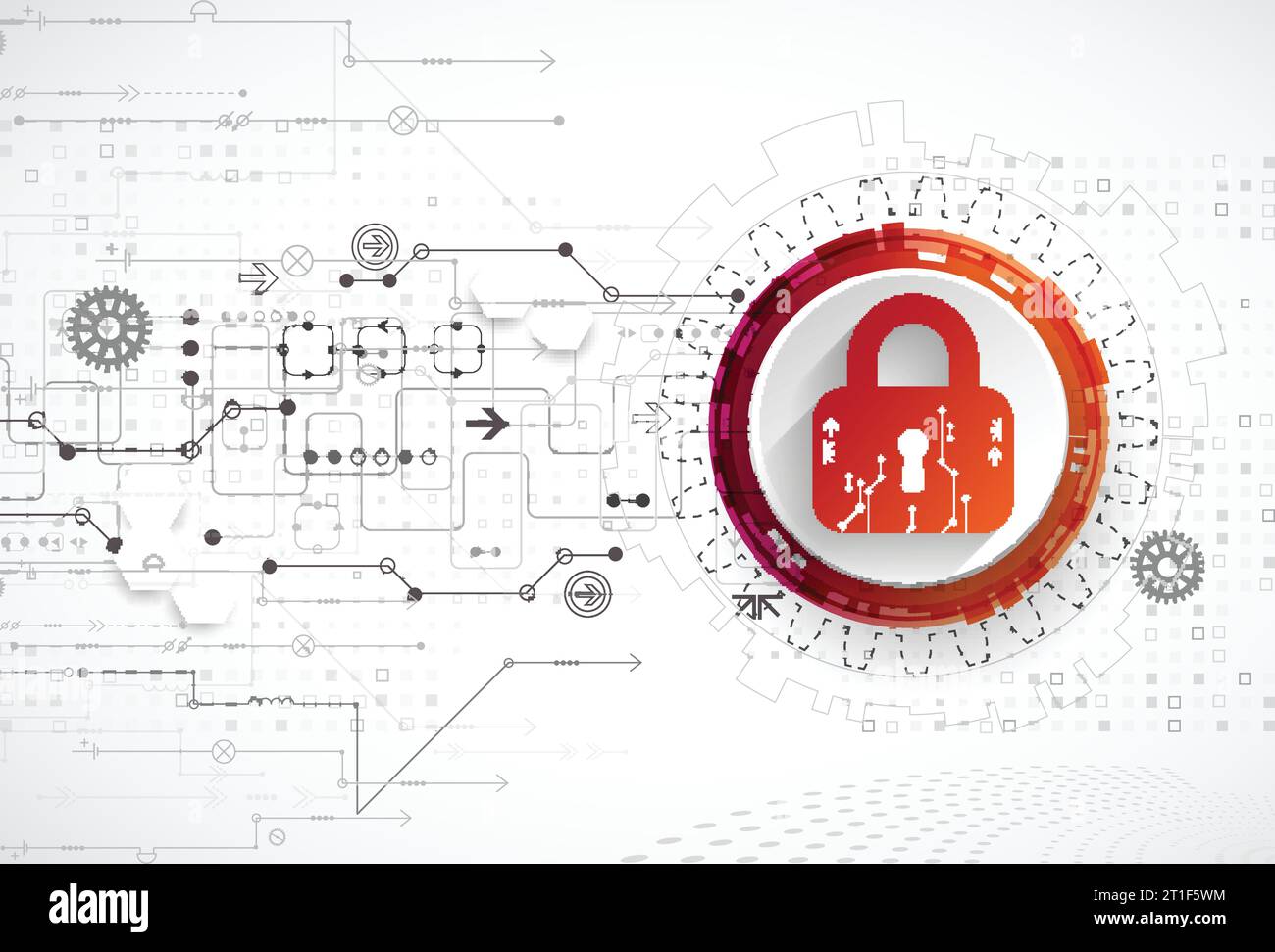 Protection concept. Security mechanism, system privacy. Digital ...