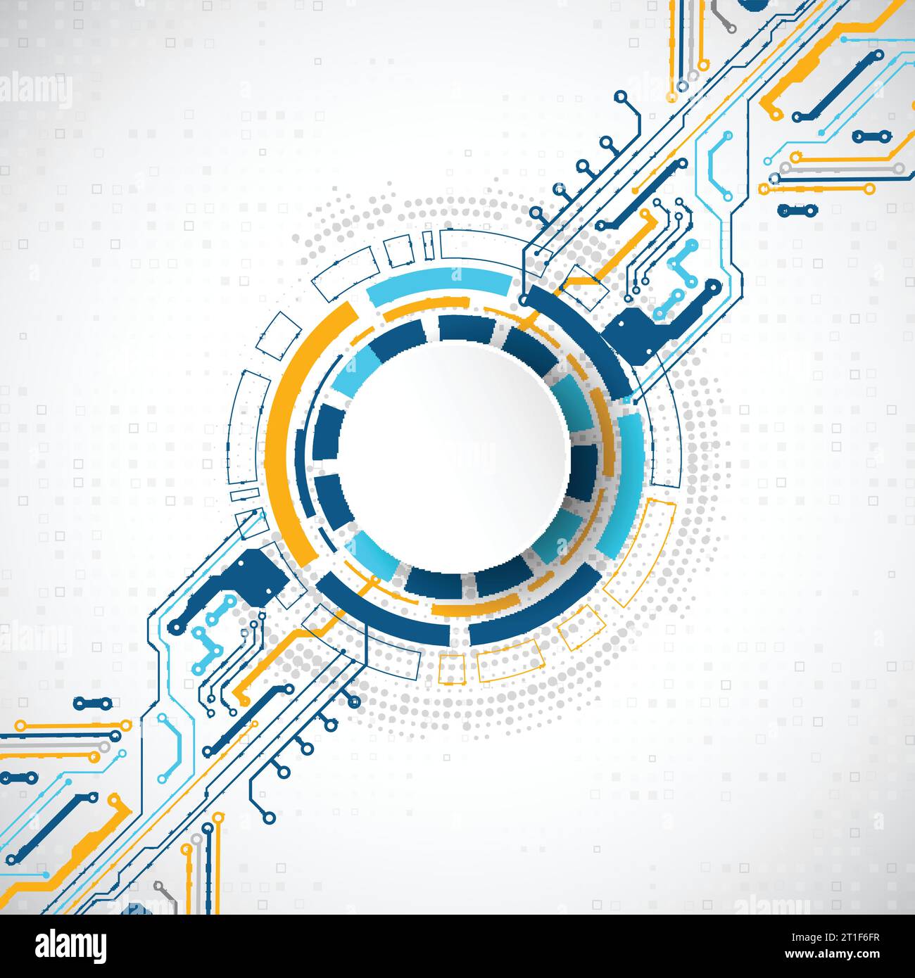 Vector illustration, Hi-tech digital technology and engineering theme ...