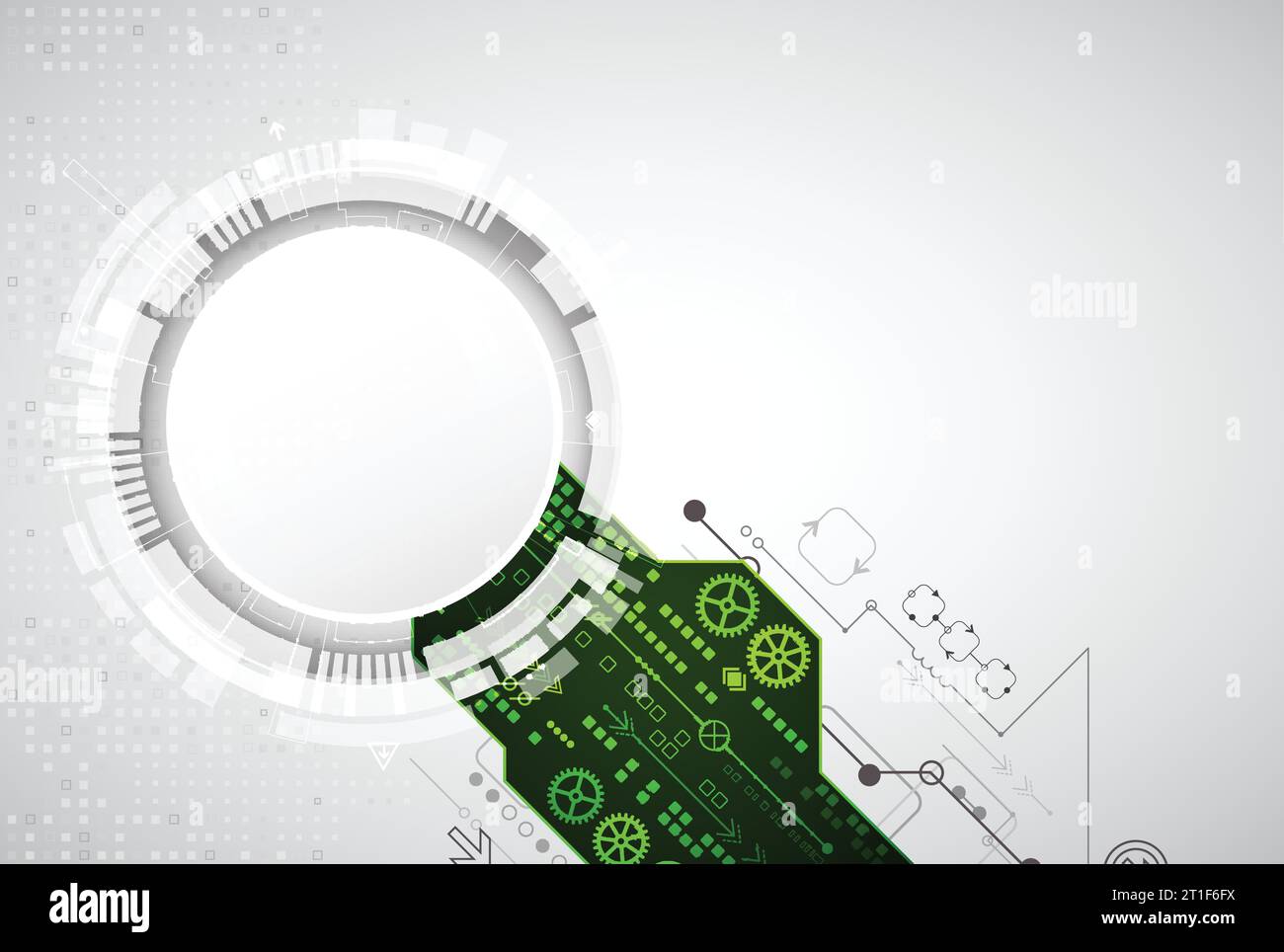 Abstract background with green technological elements. Technology ...