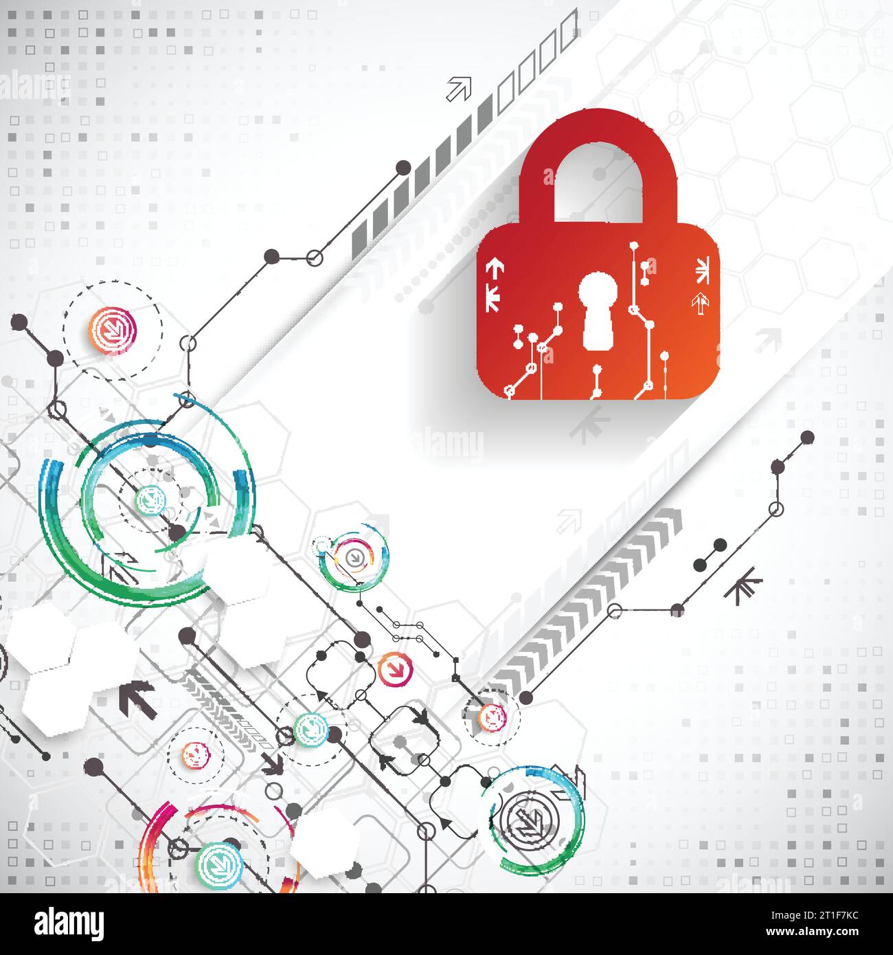 Protection background. Technology security, encode and decrypt, techno scheme, vector ...