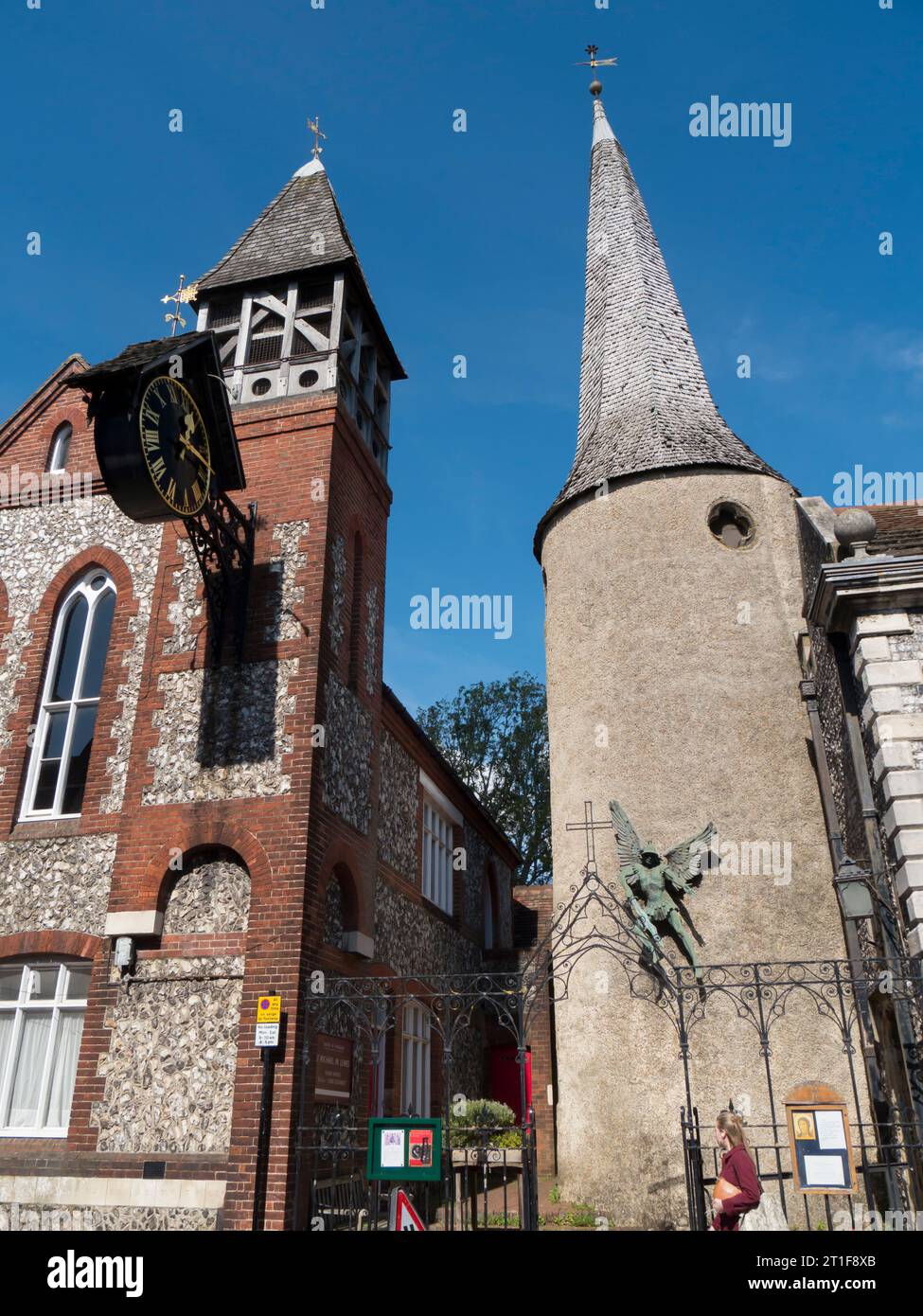 europe, UK, England, Sussex, Lewes St Michael clocktower Stock Photo ...