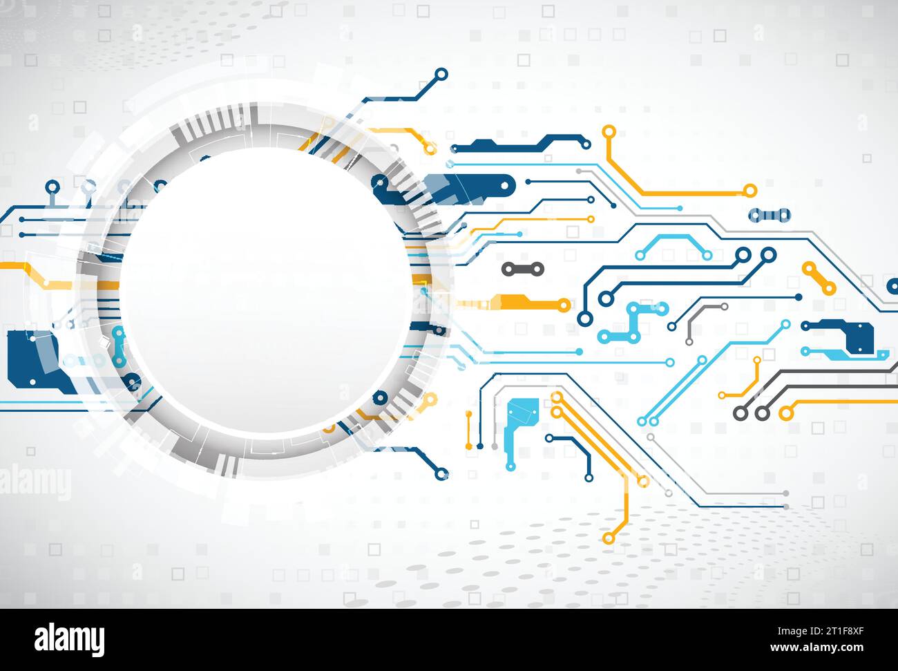 Vector illustration, Hi-tech digital technology and engineering theme ...