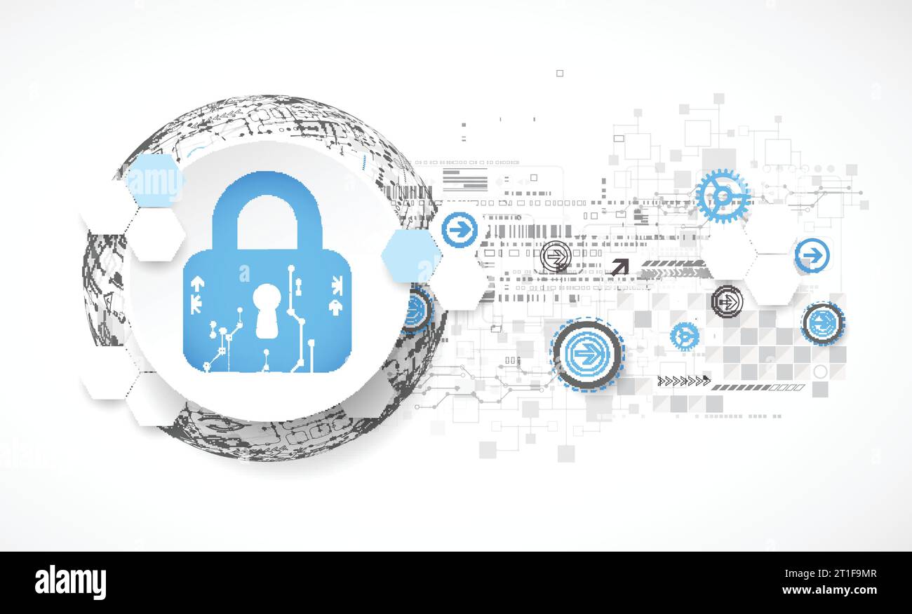 Protection concept. Security mechanism, system privacy. Digital ...