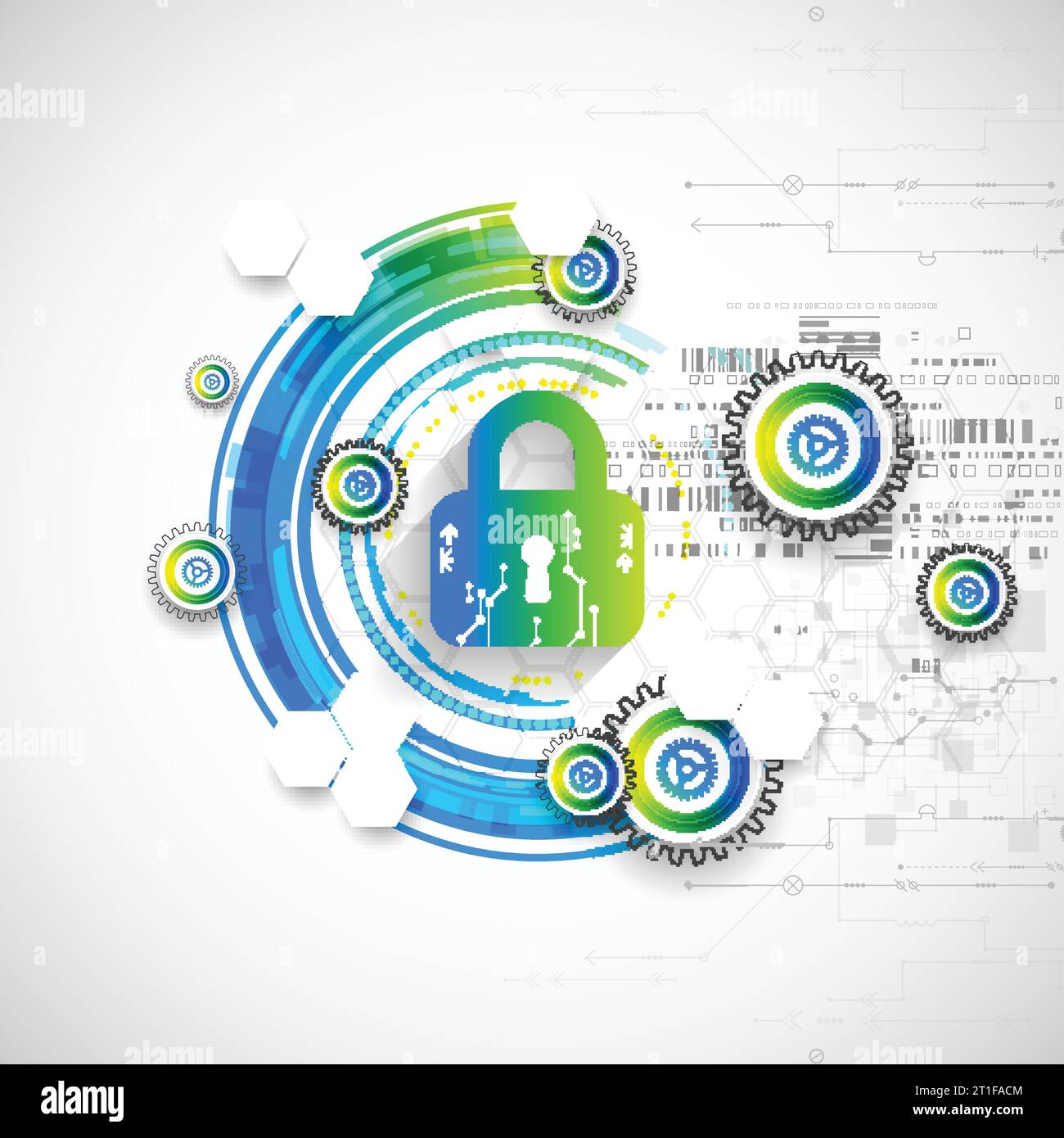 Protection concept. Security mechanism, system privacy. Digital ...