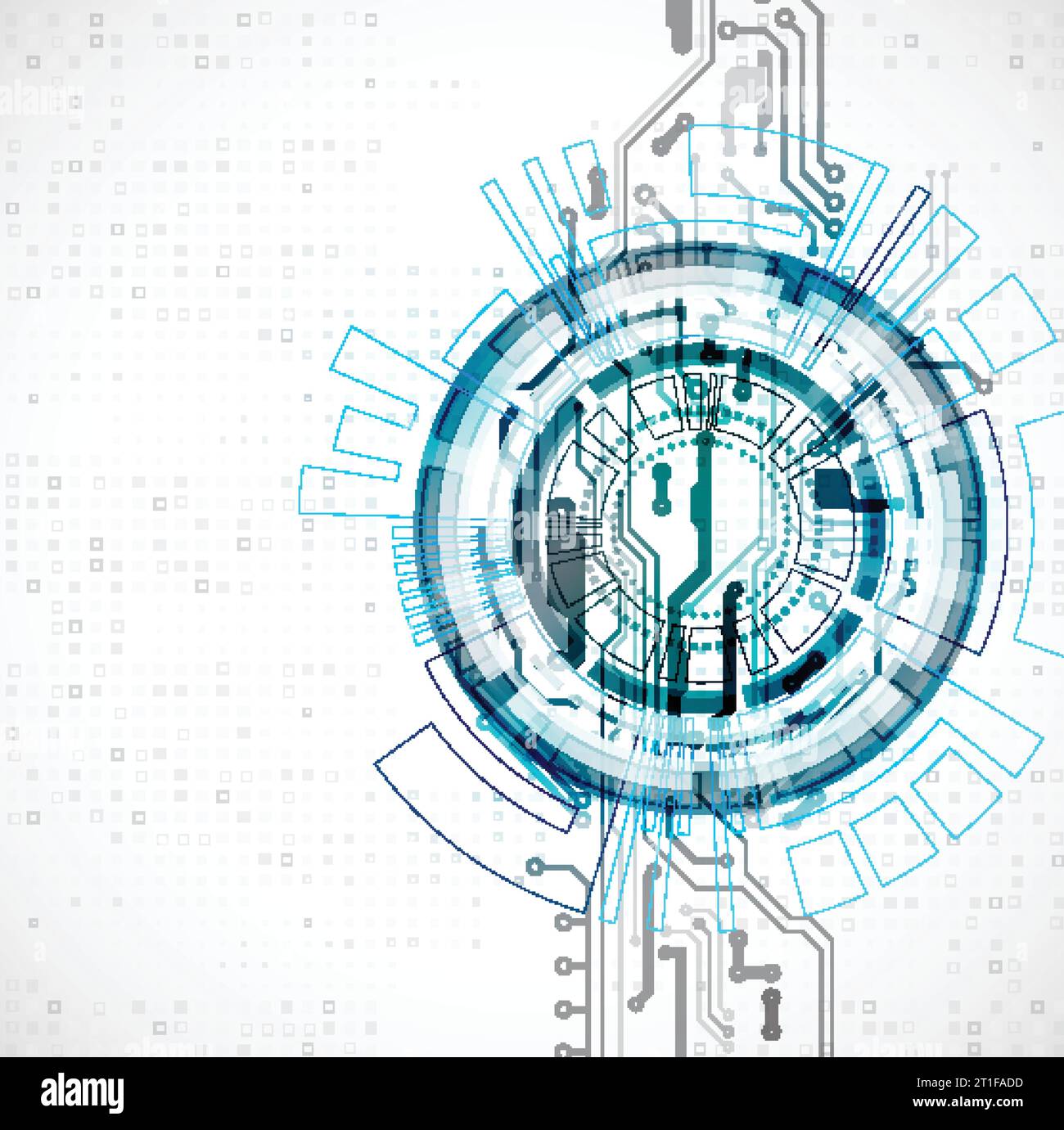 Vector illustration, Hi-tech digital technology and engineering theme ...