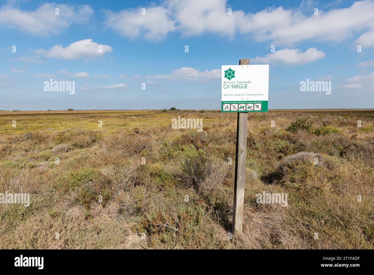 France, Saintes-Maries-de-la-Mer, October 11th, 2023. French Sign ...