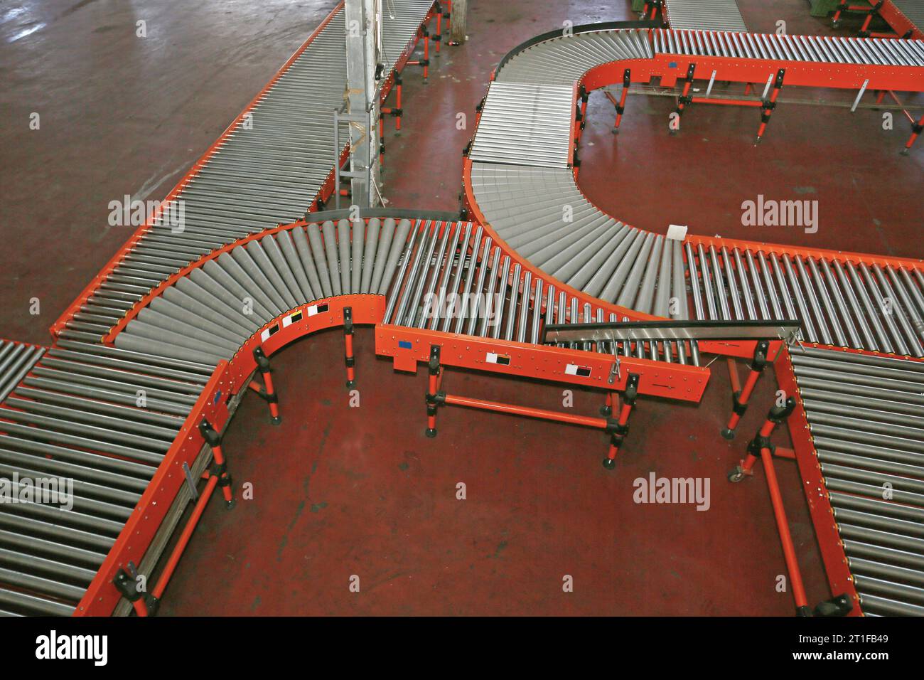 Aerial View of Sorting System With Conveyor Loop in Distribution ...
