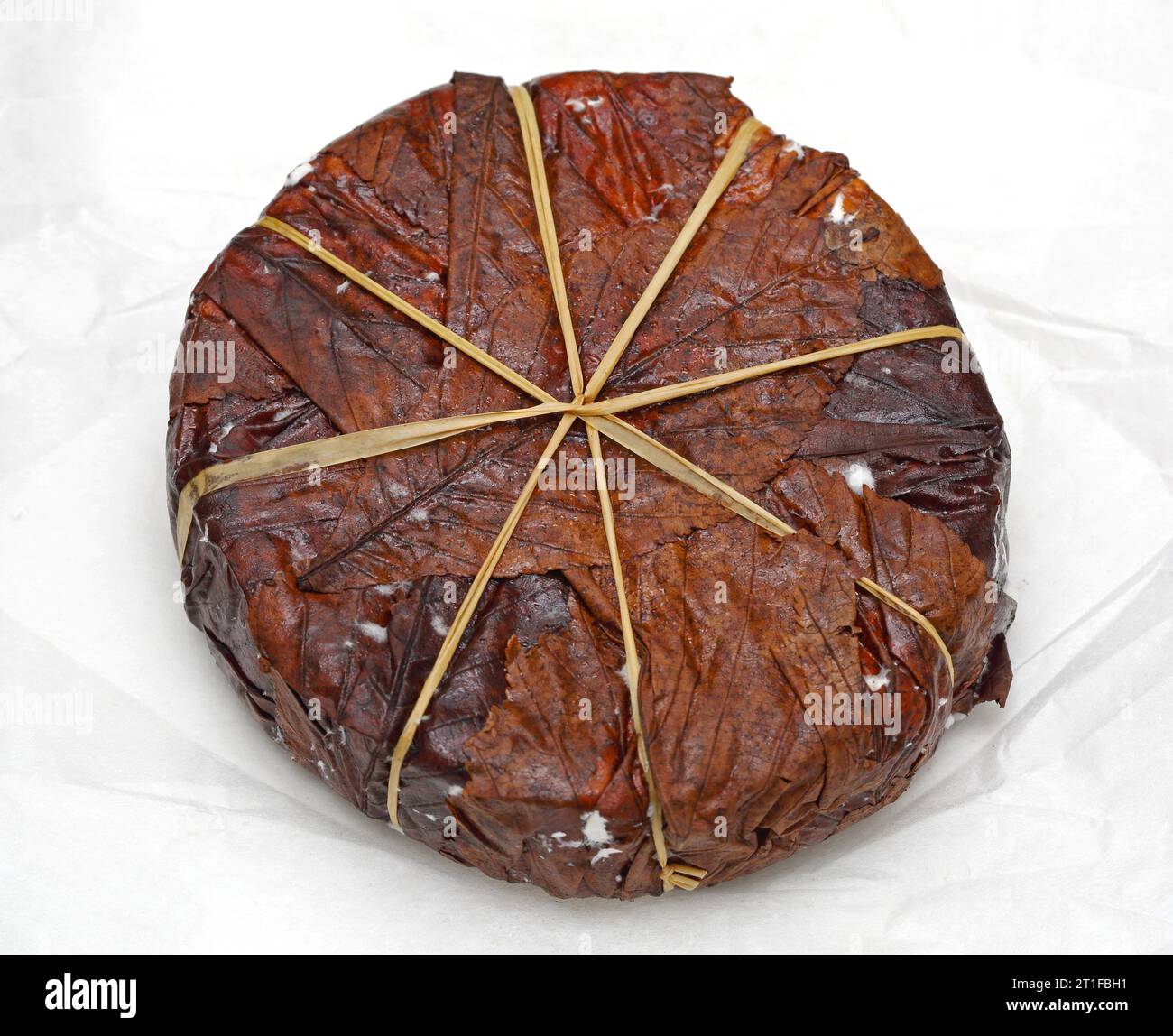 Goat Cheese Wrapped in Chestnut Leaves French Cuisine Delicacy Stock ...