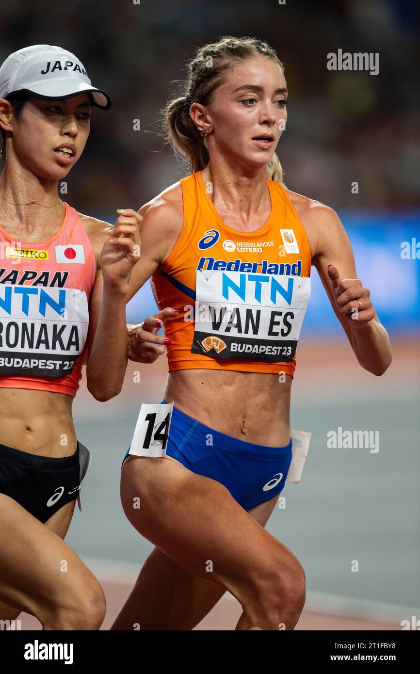 Diane Van Es of the Netherlands competing in the women’s 10,000m final ...