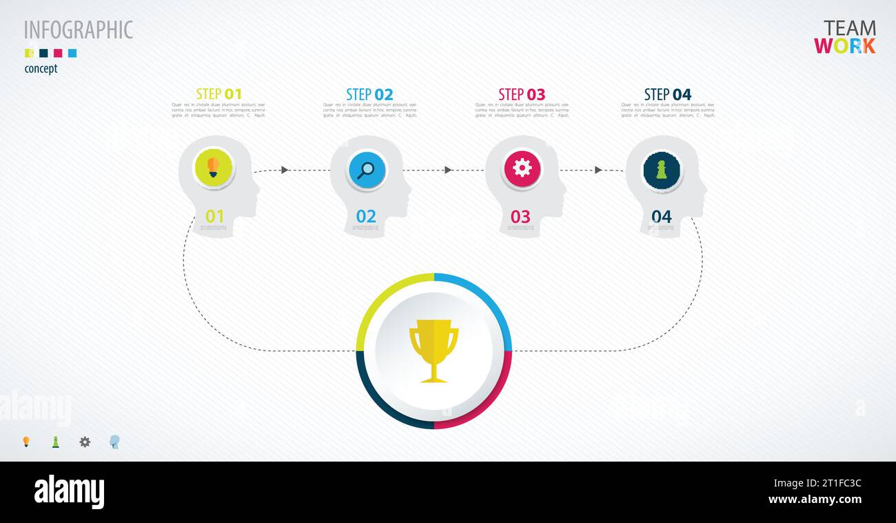 Infographic teamwork. Business concept. Vector Stock Vector Image & Art ...