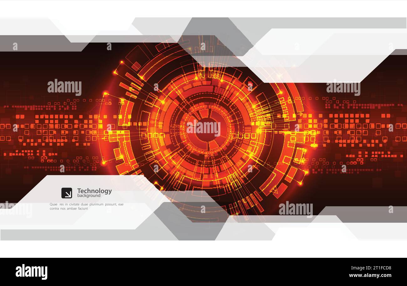 Abstract red digital communication technology background. Vector ...