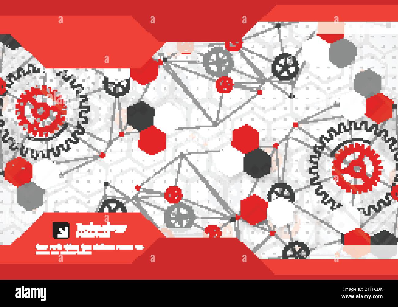 Brochure design template. Gear technology background Stock Vector Image ...