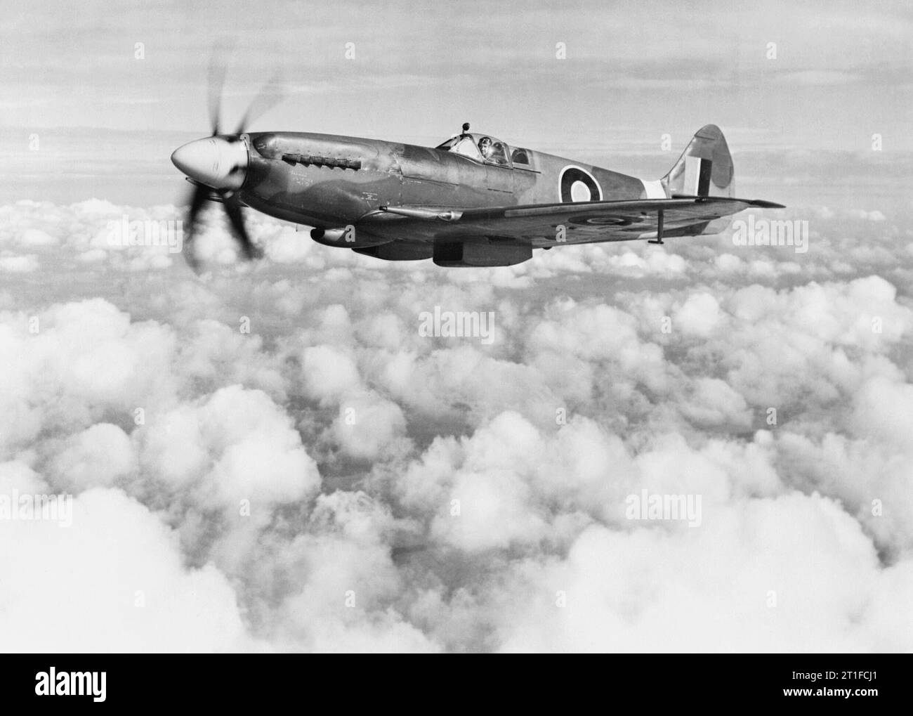Supermarine Spitfire Mk XIVe RB140 in March 1944. This aircraft served ...