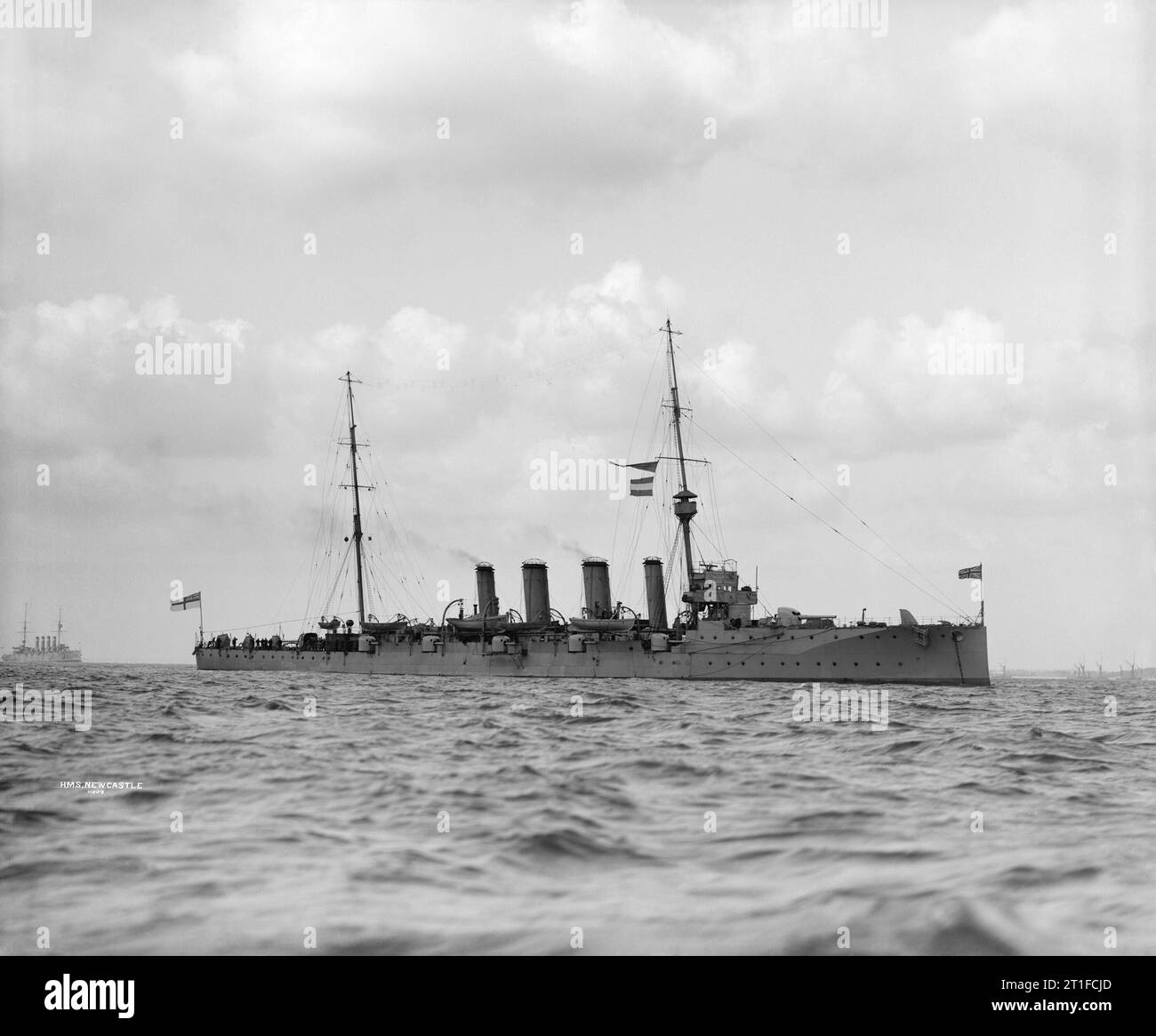 British Ships of the First World War HMS NEWCASTLE Stock Photo - Alamy