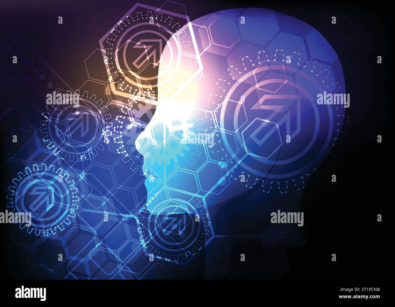 Creative brain concept background. Artificial Intelligence concept ...