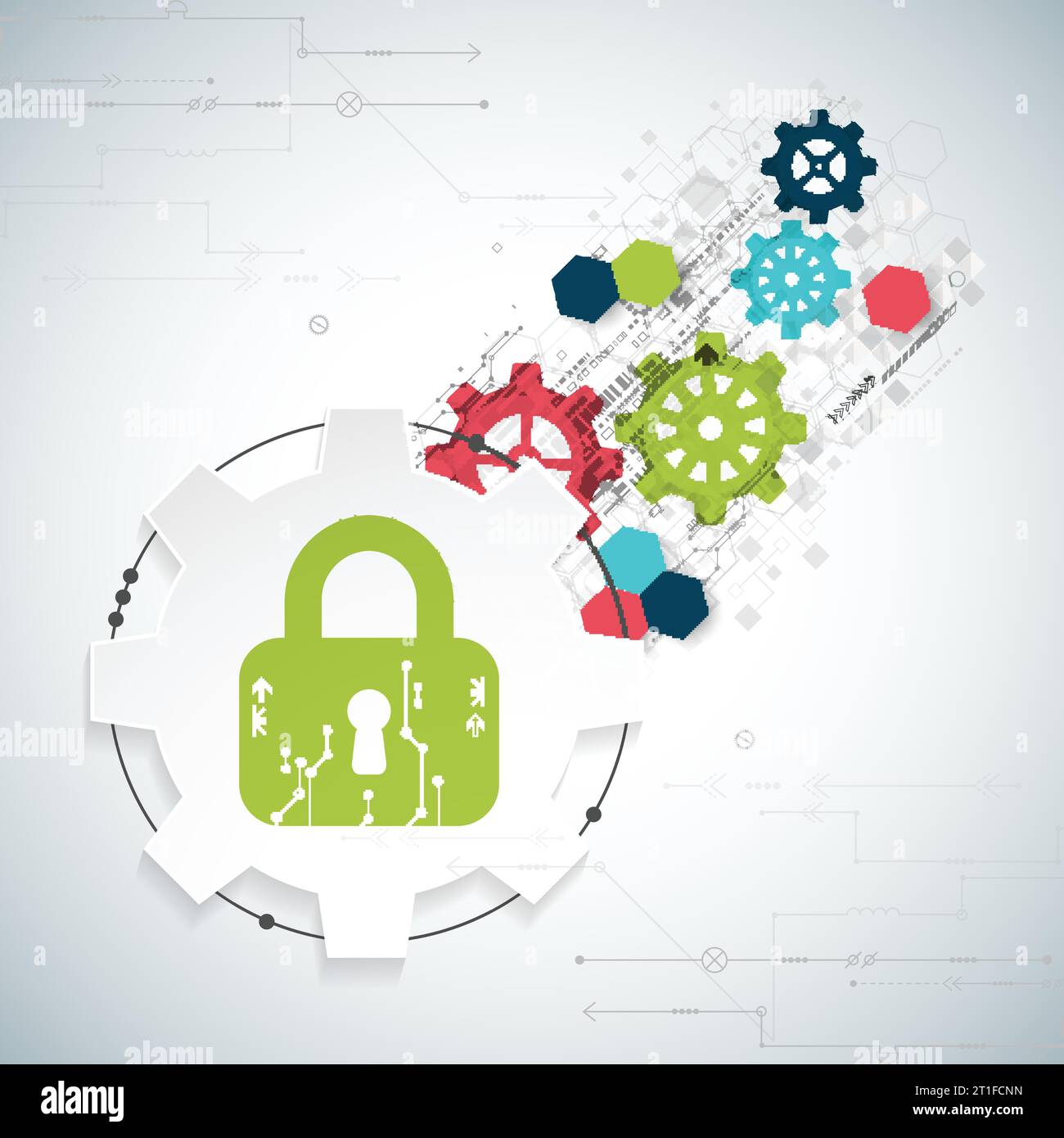 Protection concept. Security mechanism, system privacy. Digital ...