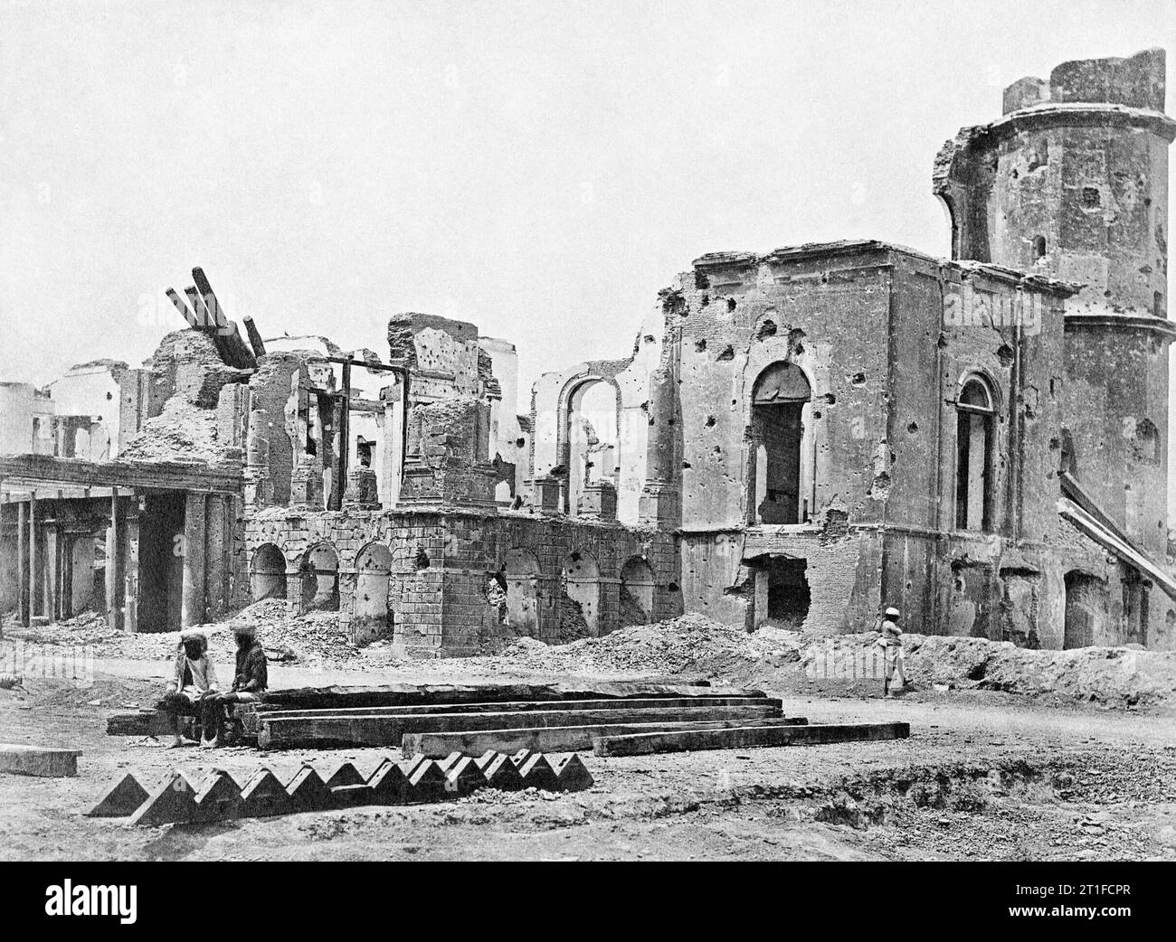 The Indian Mutiny 1857-1859 Aftermath of the Siege of Lucknow. The ruins of the Temporary ...