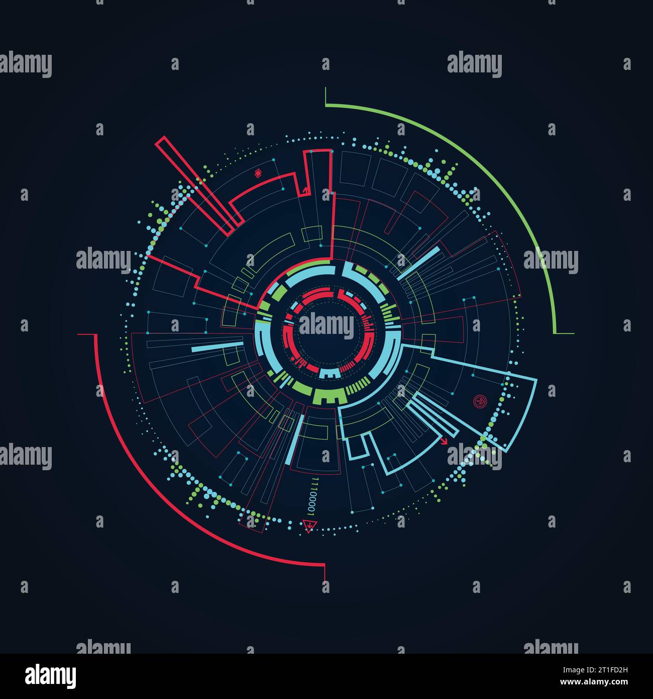 Abstract circle technology concept. Circuit board, high computer color ...