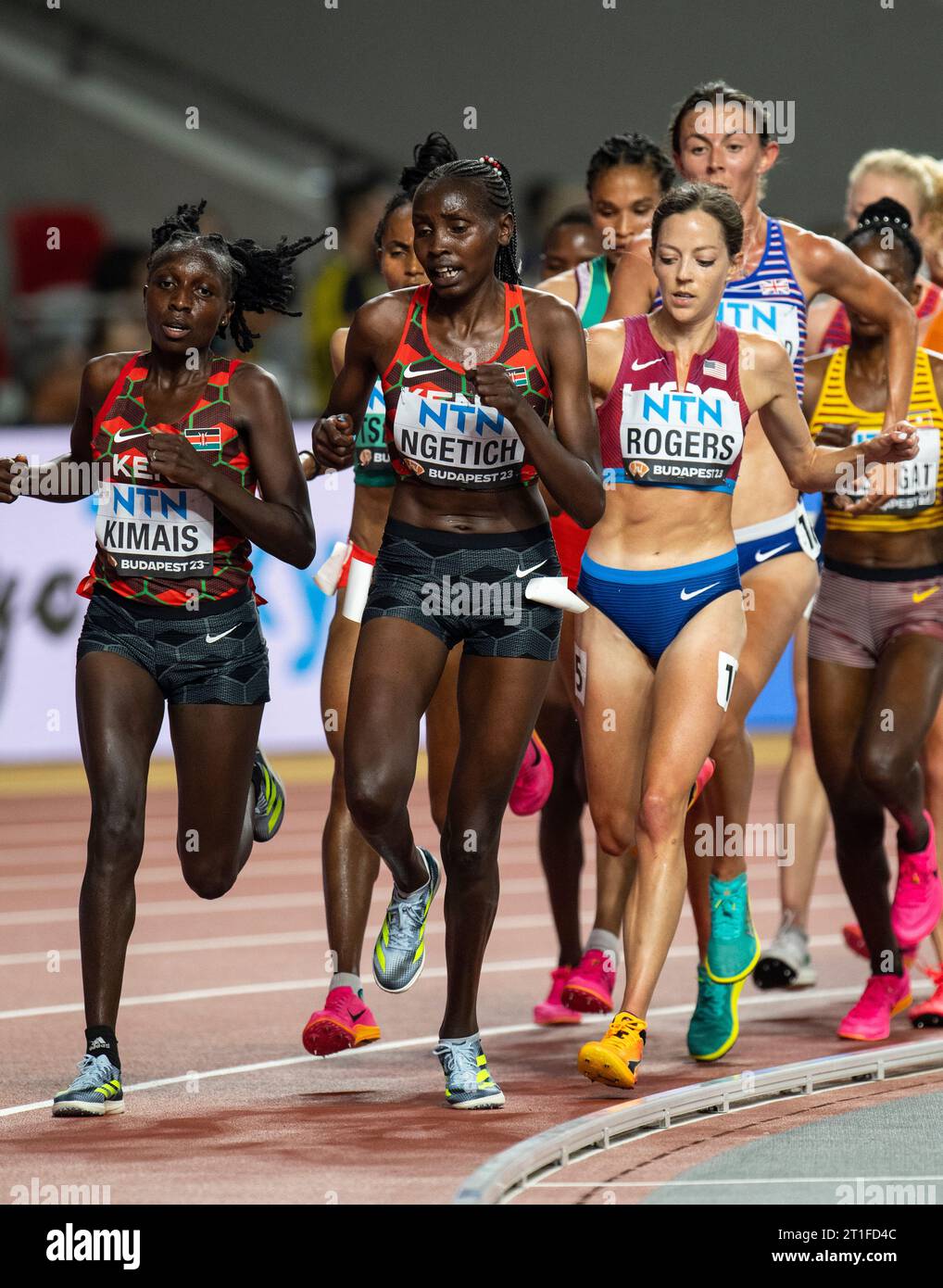 Irine Jepchumba Kimais and Agnes Jebet Ngetich of Kenya competing in ...