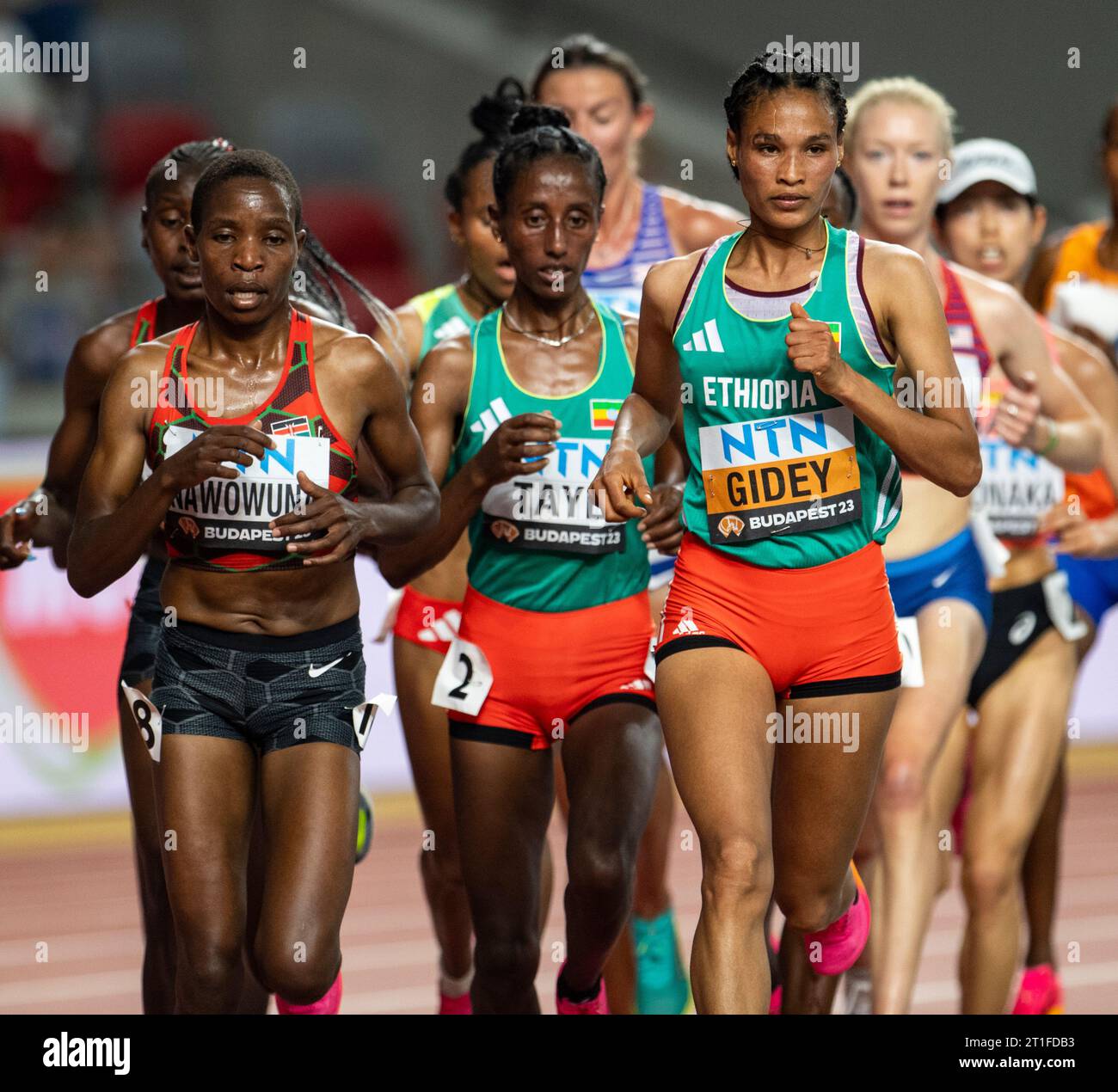 Letesenbet Gidey of Ethiopia competing in the women’s 10,000m final at ...