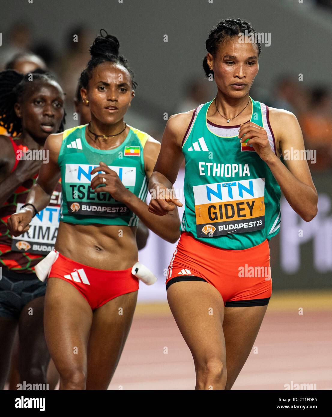 Letesenbet Gidey of Ethiopia competing in the women’s 10,000m final at ...